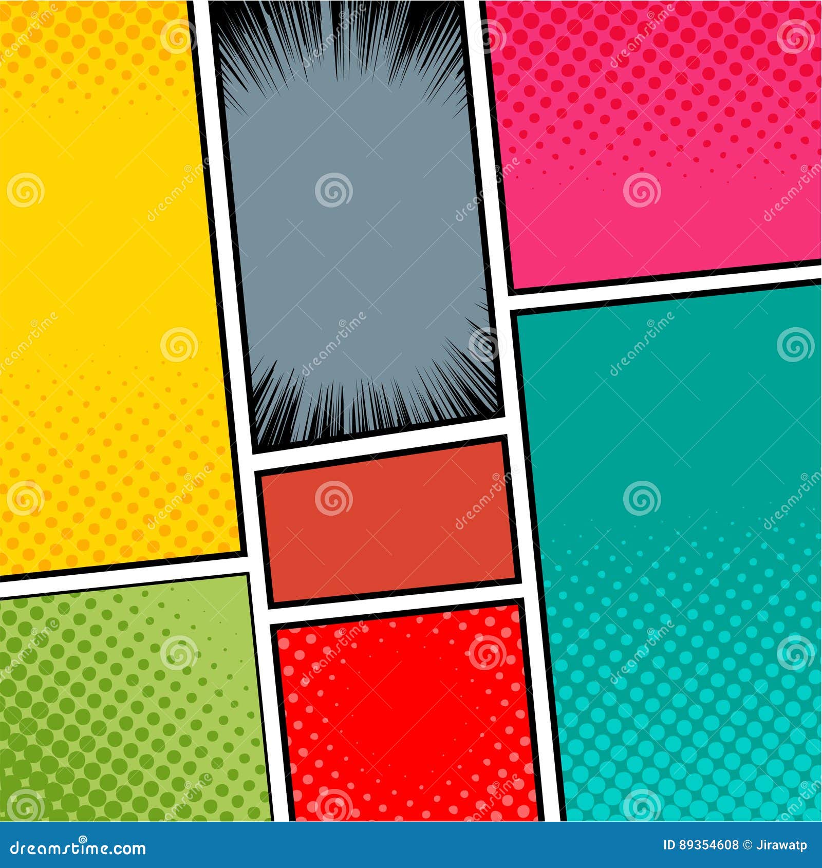 Comic Template Vector Pop-Art. Stock Vector - Illustration of message ...