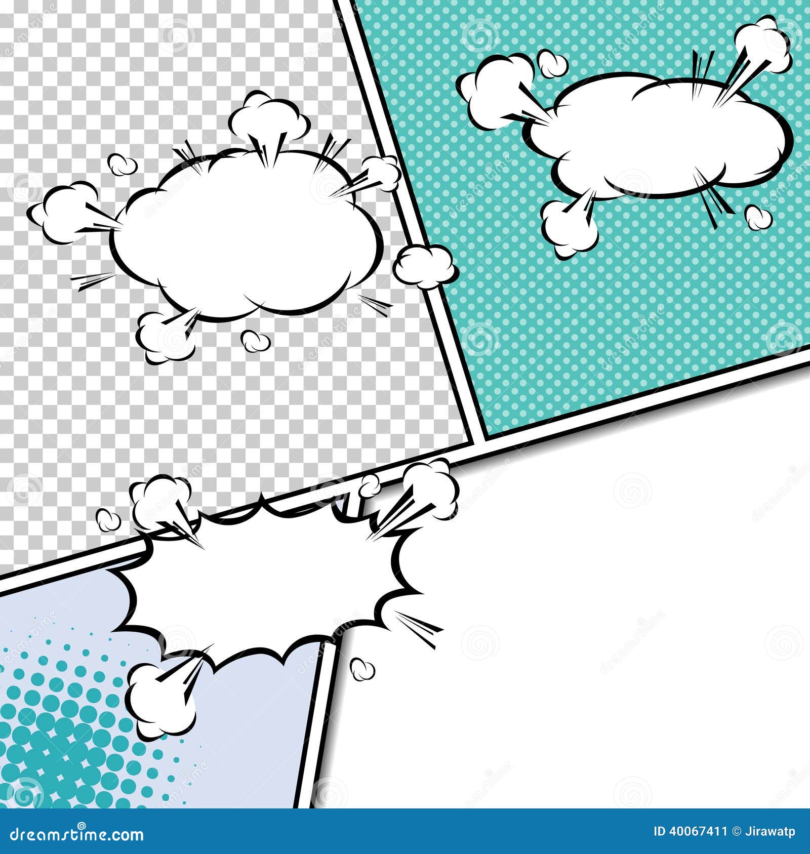 Comic template Vector stock vector. Illustration of boom - 40067411