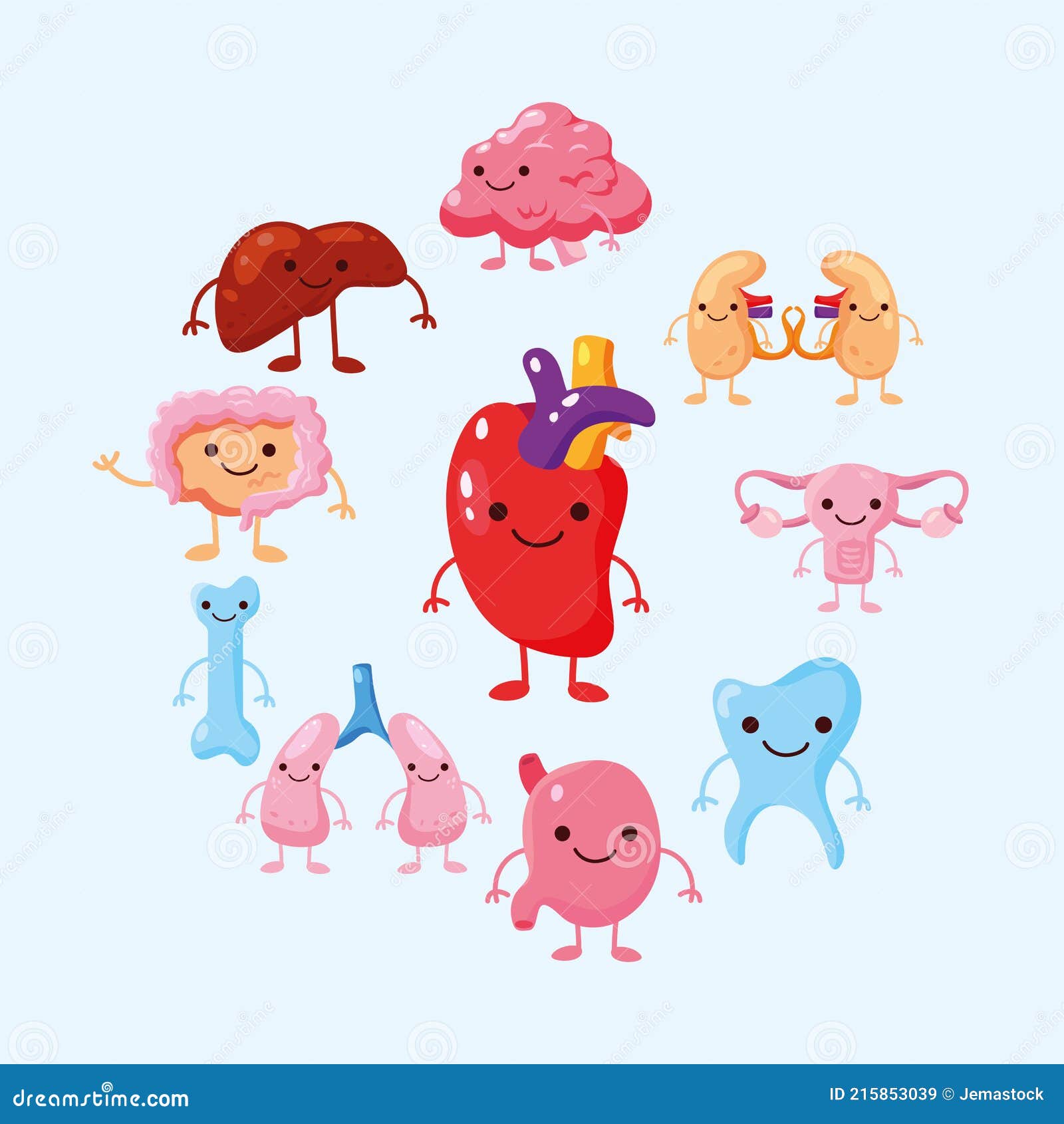 Comic ten organs stock vector. Illustration of lungs - 215853039