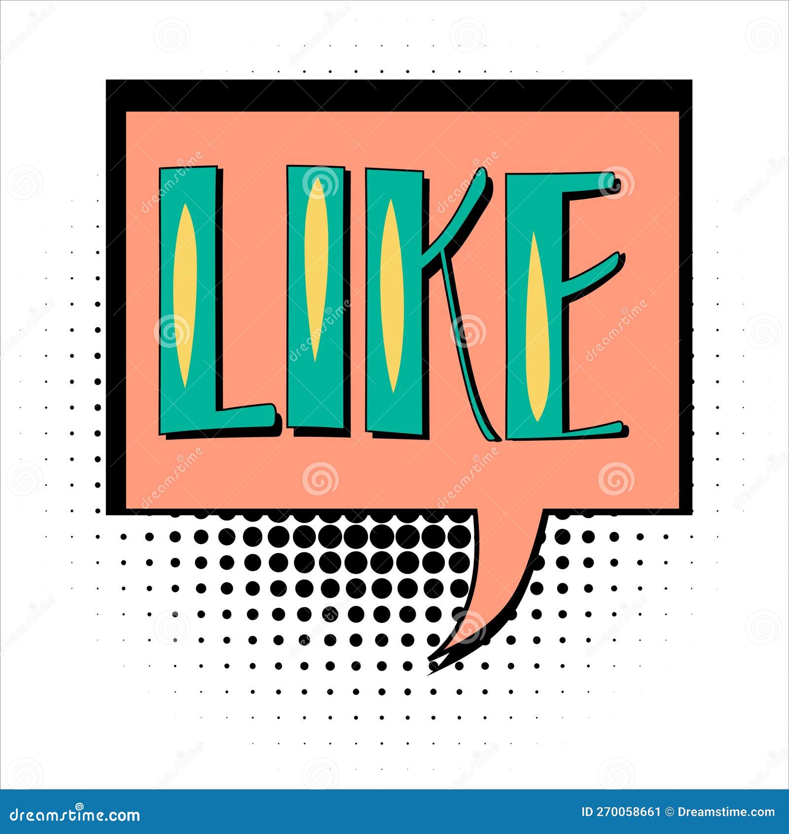 Like Comic Text Vector Illustration Stock Illustration - Illustration ...