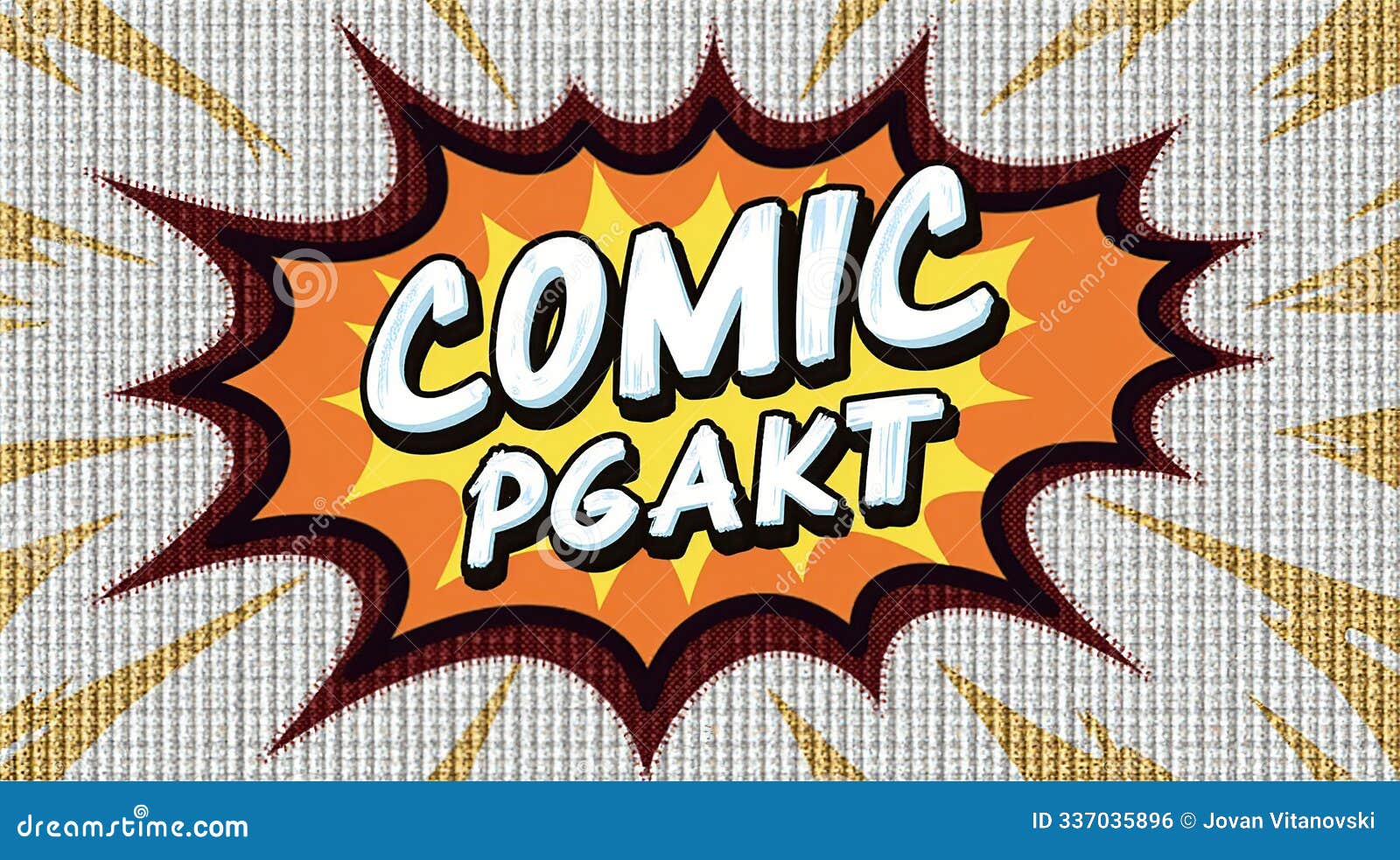 Comic Text Effect with Graphic Elements and Bright Pop Art Style Stock ...