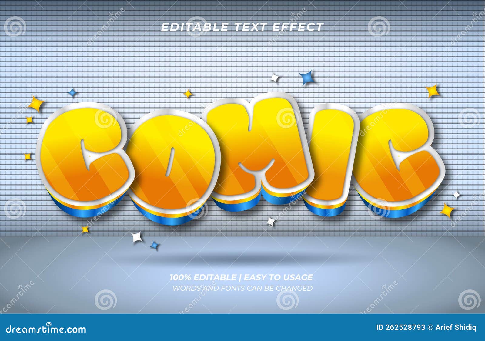 Comic Text Effects In 3d And Comedy Style Stock Vector Illustration Of Speech Template 262528793