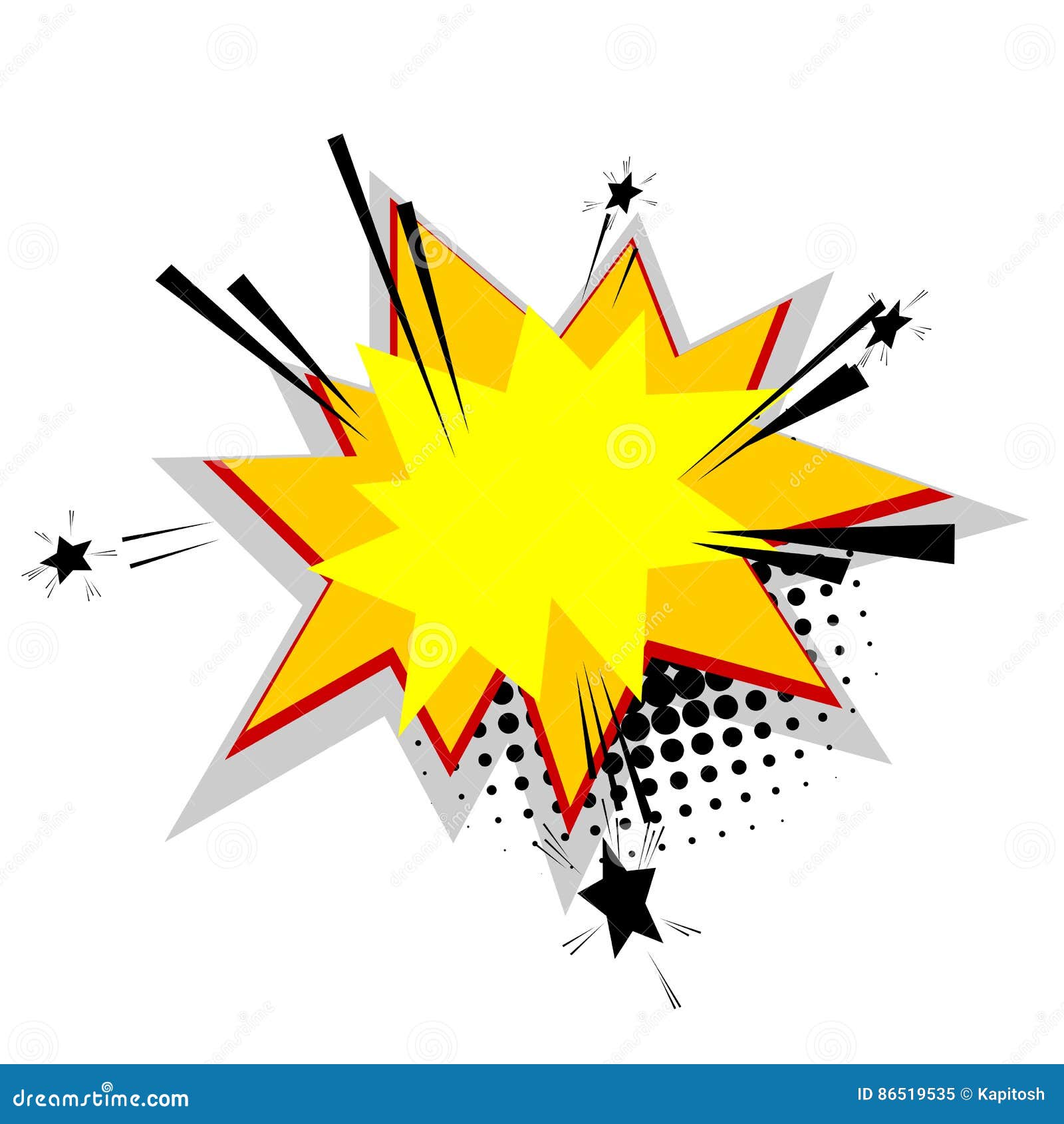 Comic text empty bubble stock vector. Illustration of dialog - 86519535