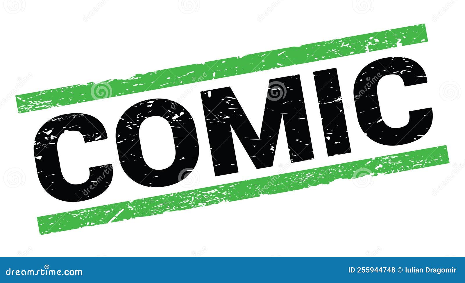 COMIC Text on Green Rectangle Stamp Sign Stock Illustration ...