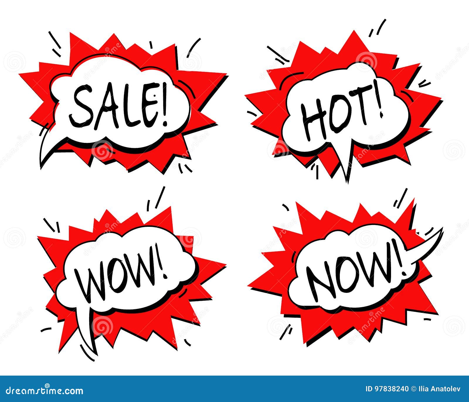 Cartoon Exclusive Font Label Tag Expression, Sounds Illustration ...