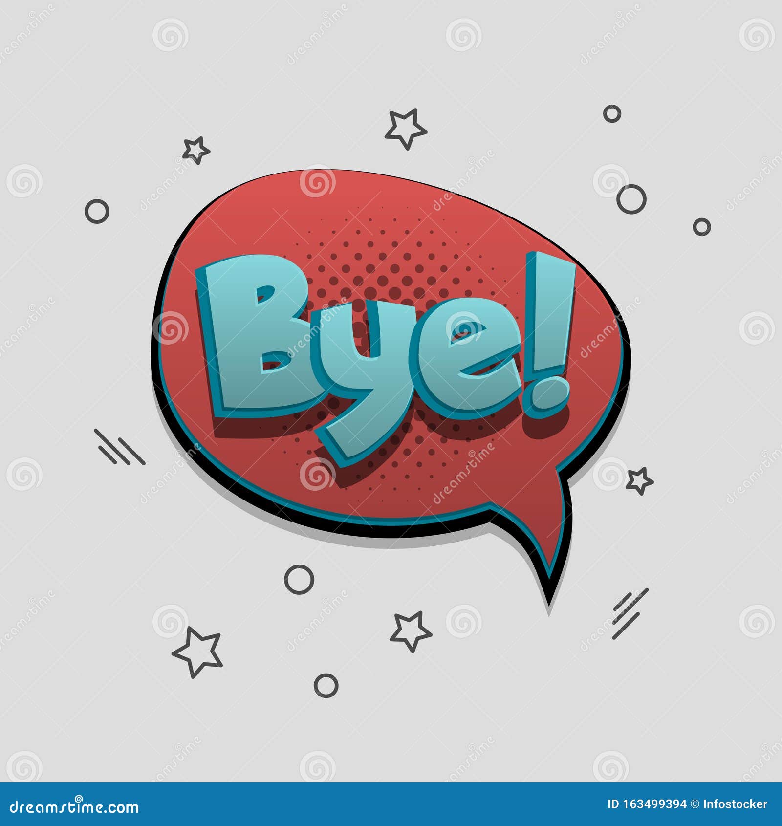 Comic Text Speech Bubble Pop Art Design Stock Vector - Illustration of ...