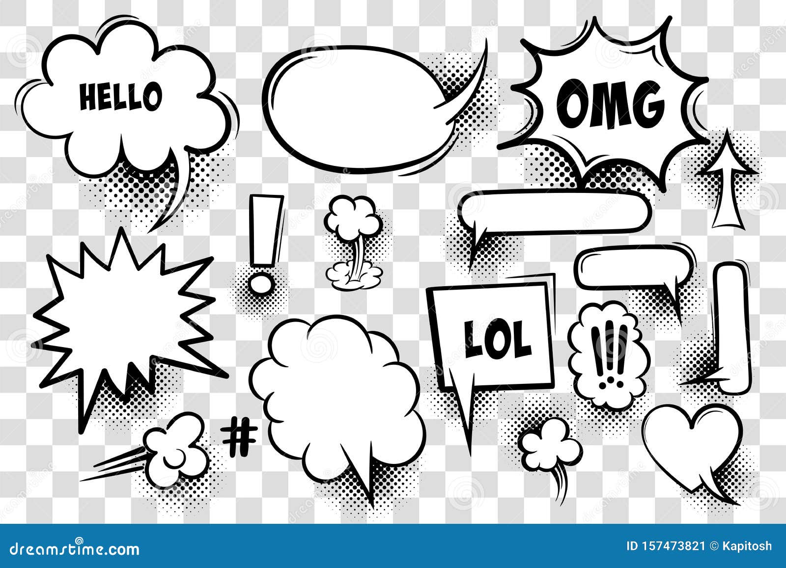 Comic Book Text Speech Bubble Stock Vector - Illustration of funny ...