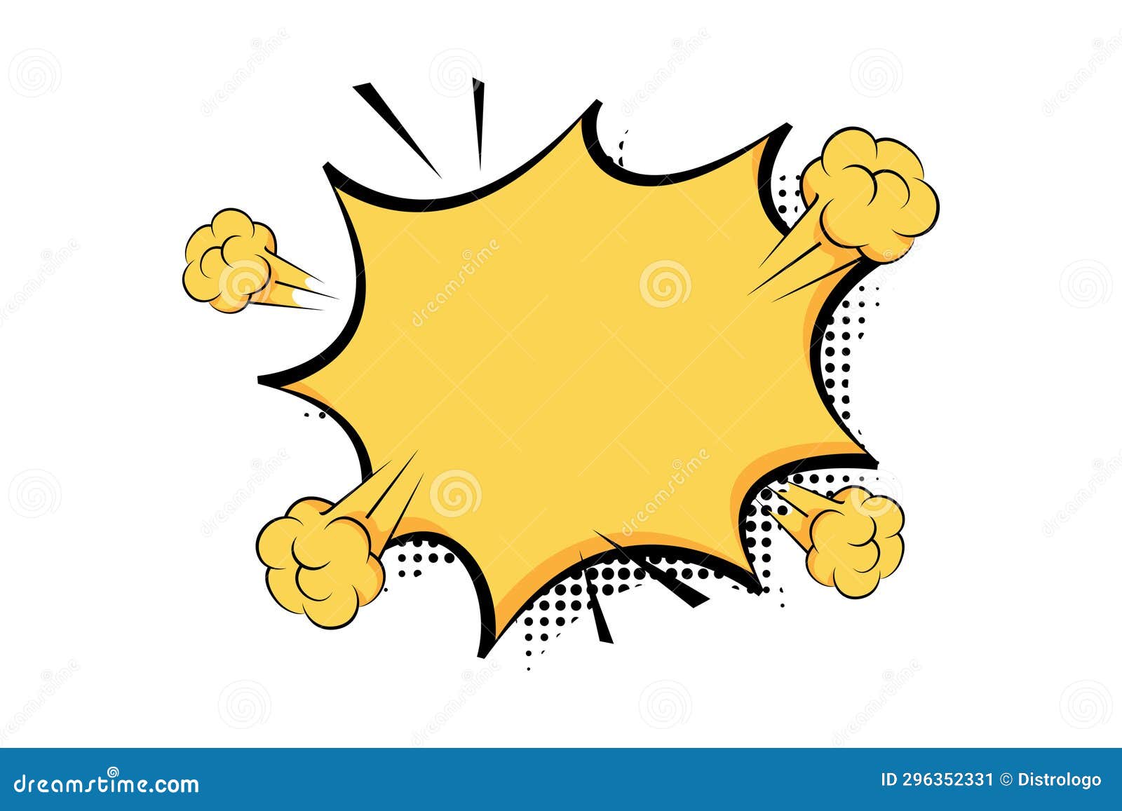 Comic Text Speech Chat Bubble Explosion Pop Art Style. Starburst Comic ...