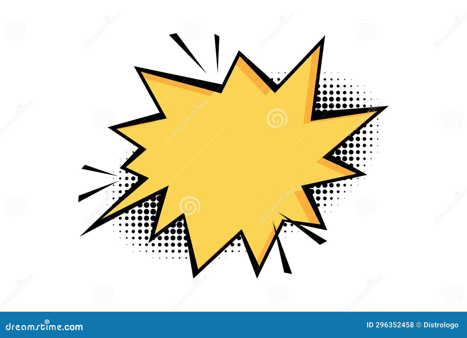 Comic Text Speech Chat Bubble Explosion Pop Art Style. Starburst Comic ...