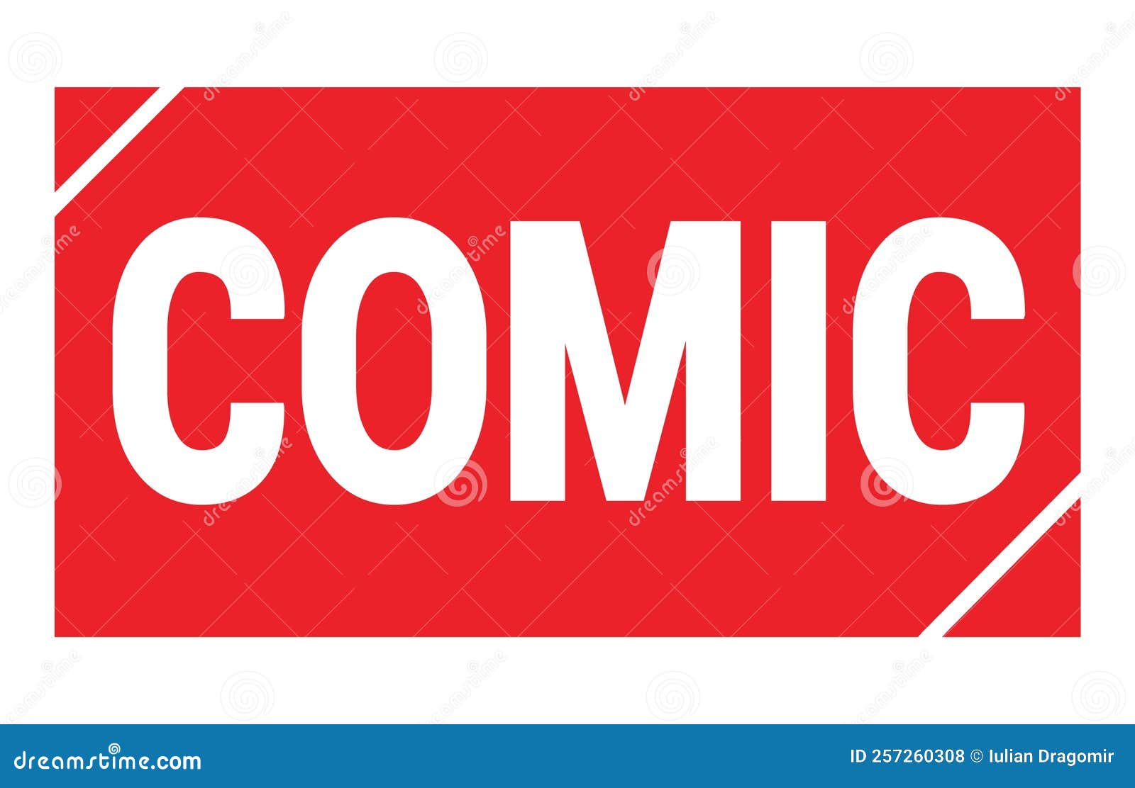 COMIC Text Written on Red Stamp Sign Stock Illustration - Illustration ...