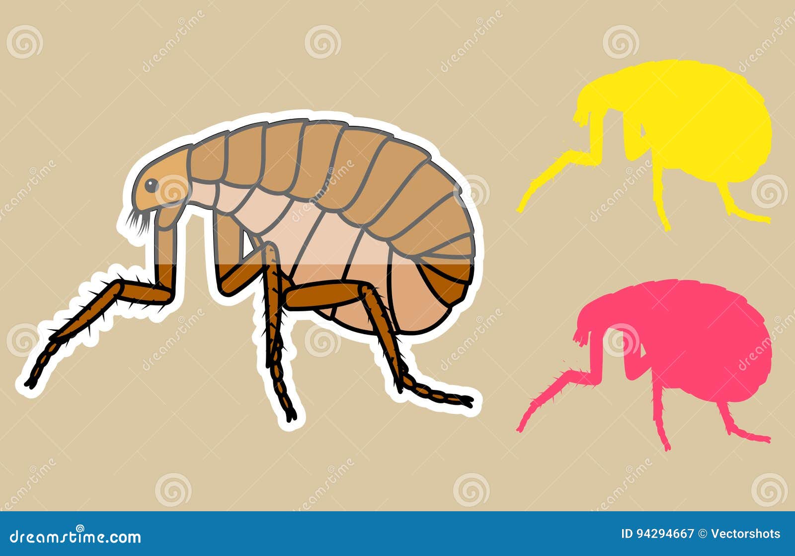 Comic Tick Insects stock vector. Illustration of centipede - 94294667