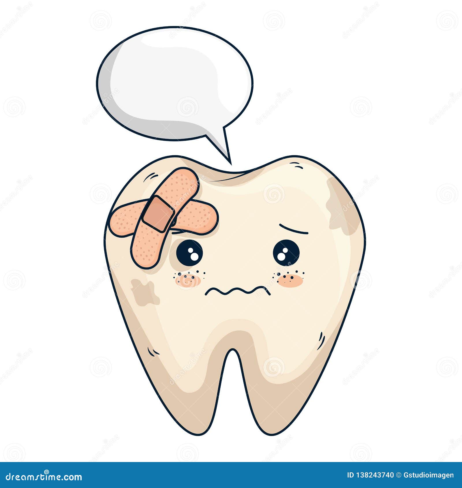 Comic Tooth With Toothpaste And Magnifying Glass Cartoon Vector ...