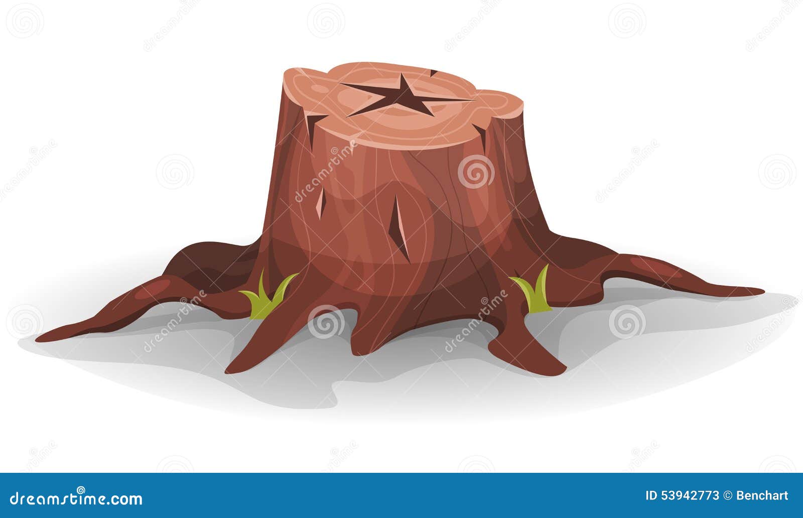 Comic Tree Stump stock vector. Illustration of lumberjack - 53942773