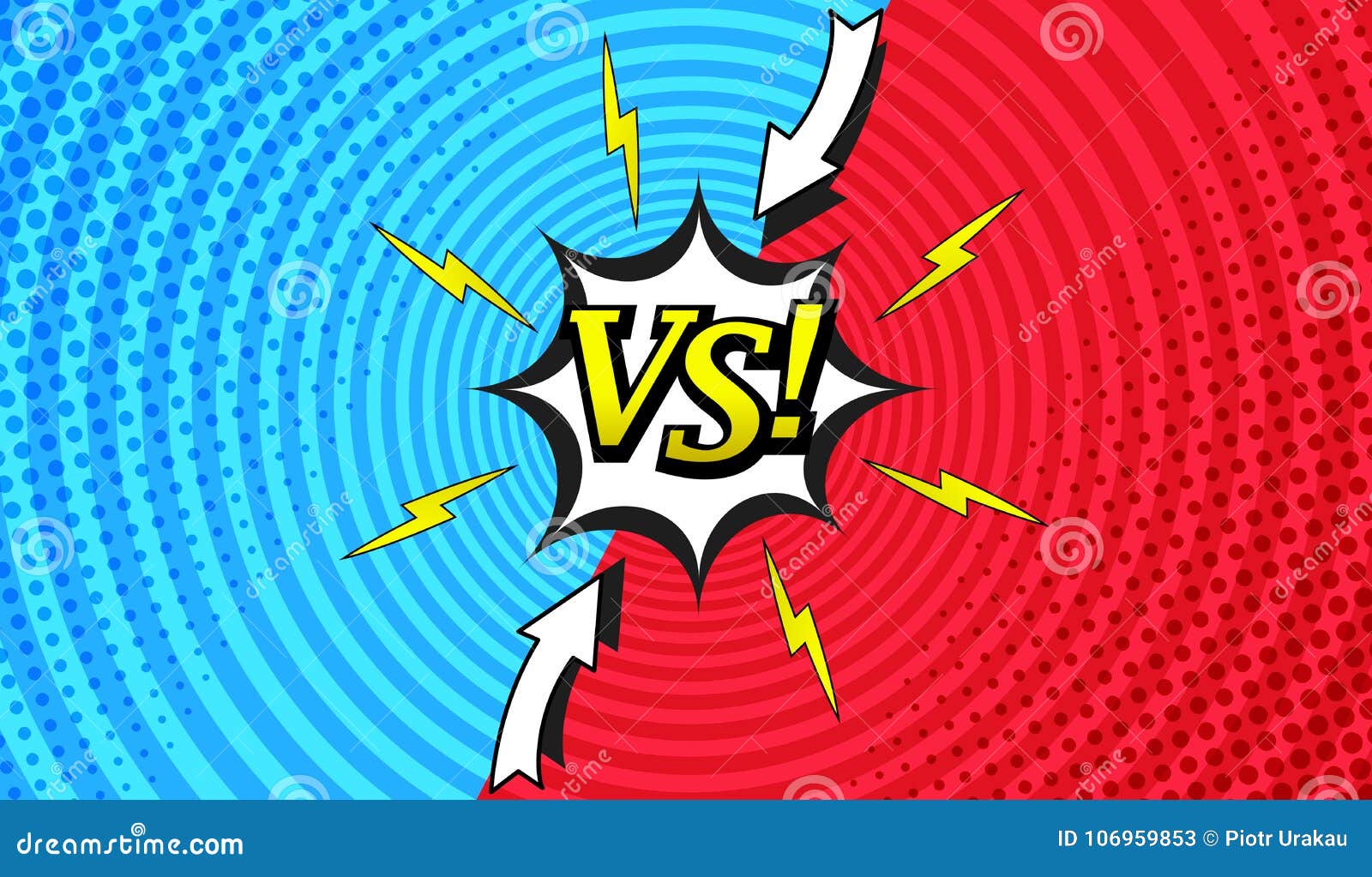 Comic versus background stock vector. Illustration of argue - 106959853