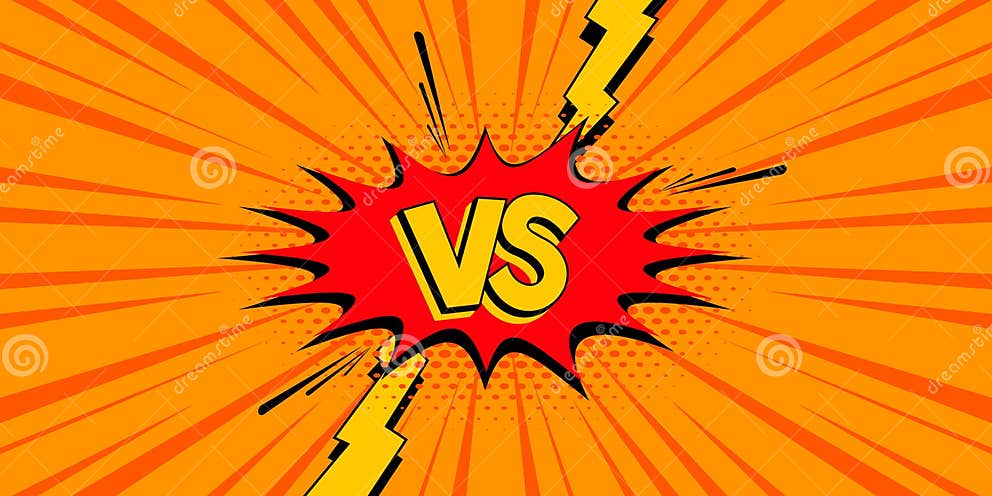 Comic Versus Background. Orange Abstract Comic Versus Background Stock ...