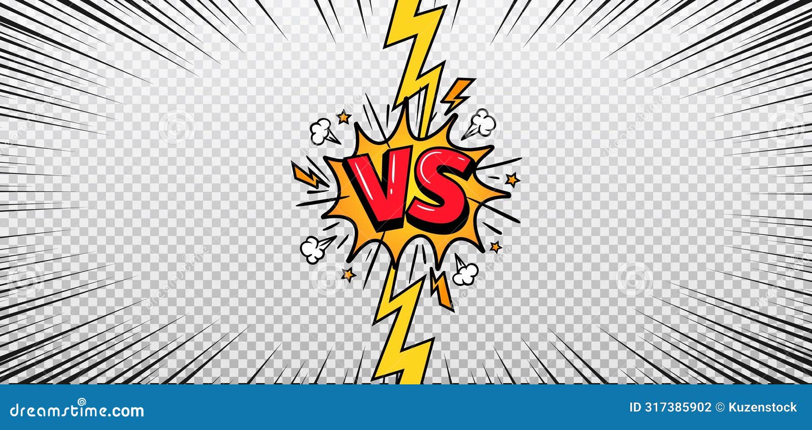 VS Comparison Fighting Backgrounds In The Flat Background Of Comics. In ...