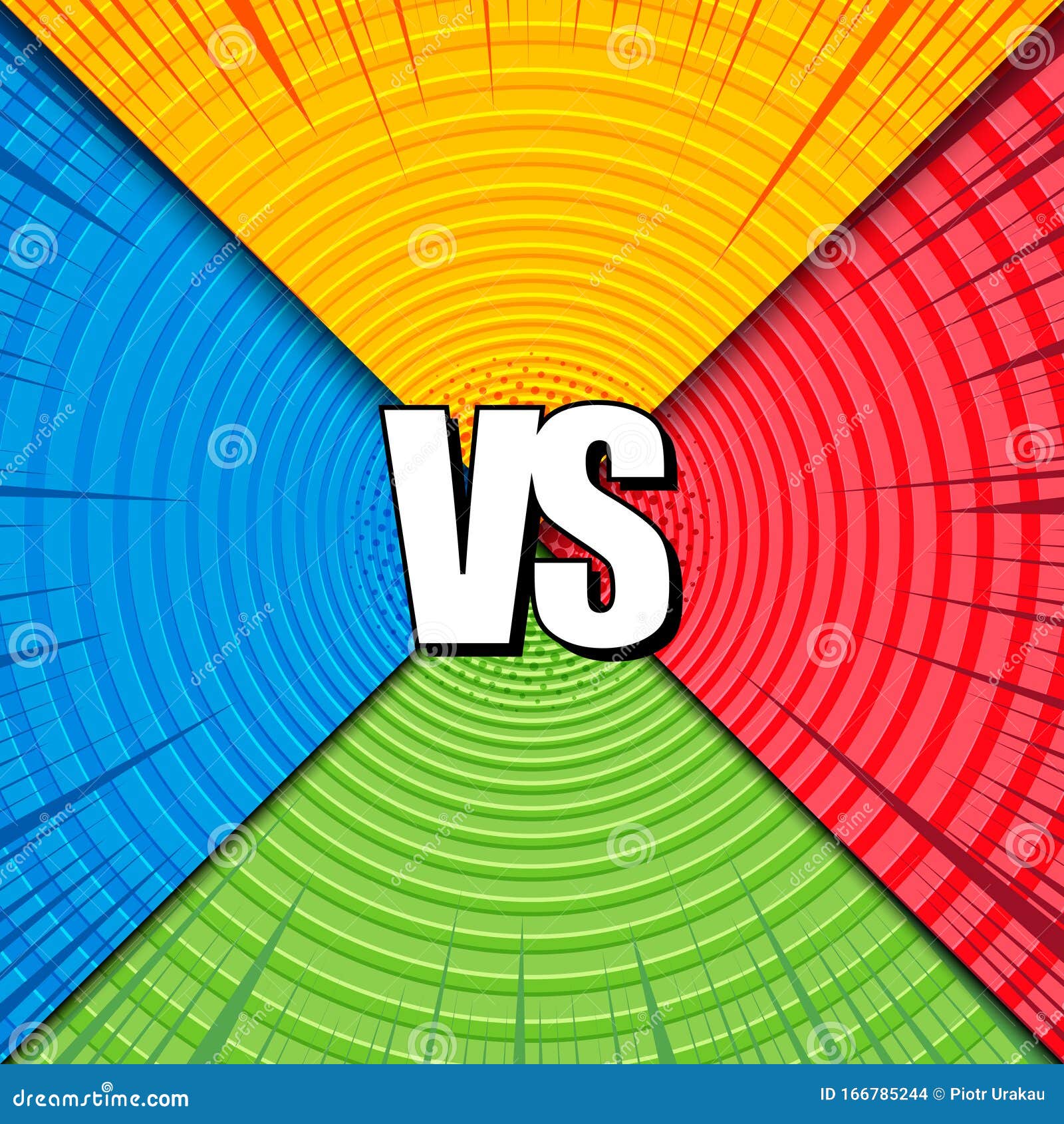 Comic Versus Colorful Composition Stock Vector - Illustration of choice ...