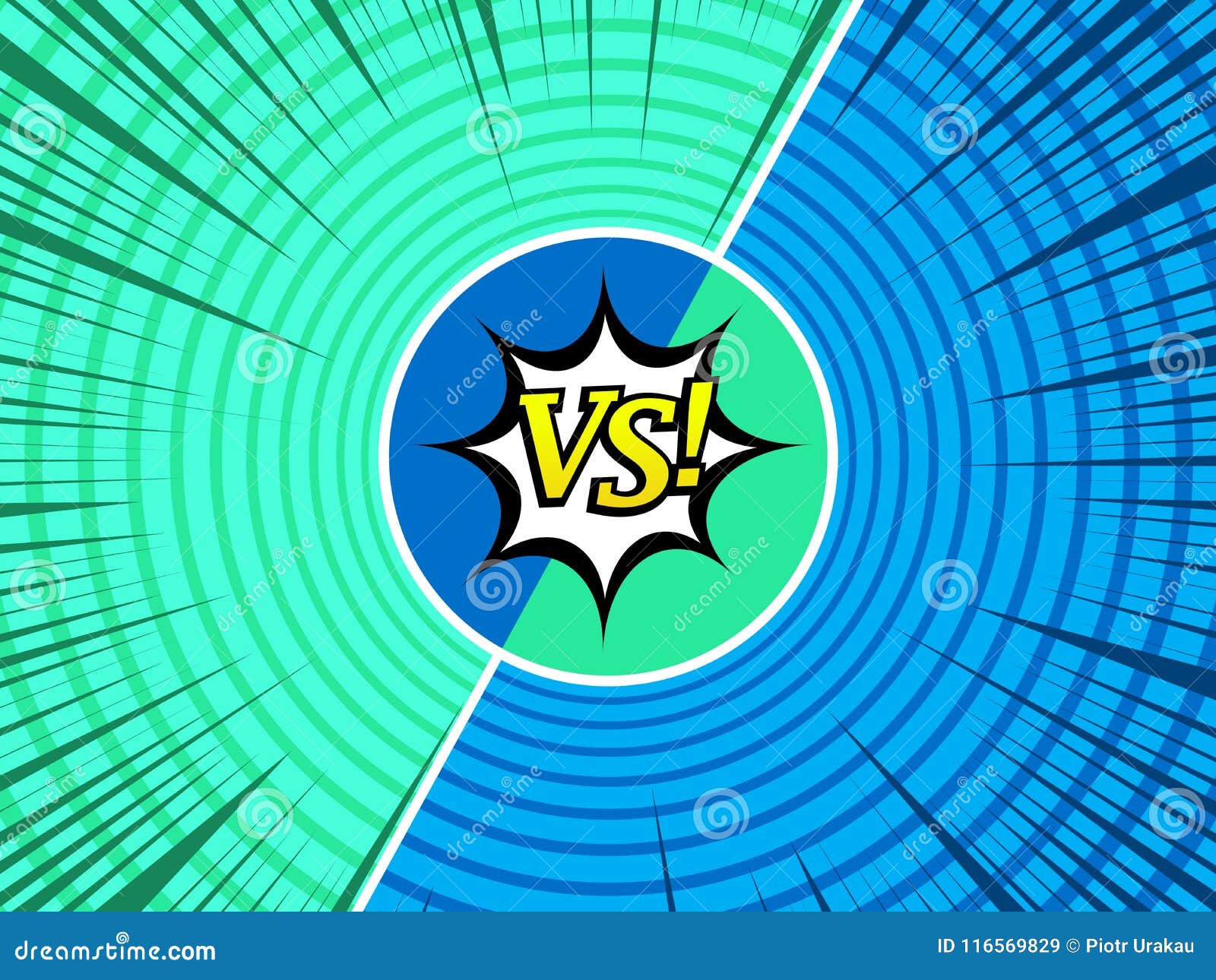 Comic Versus Light Background Cartoon Vector | CartoonDealer.com #116569829
