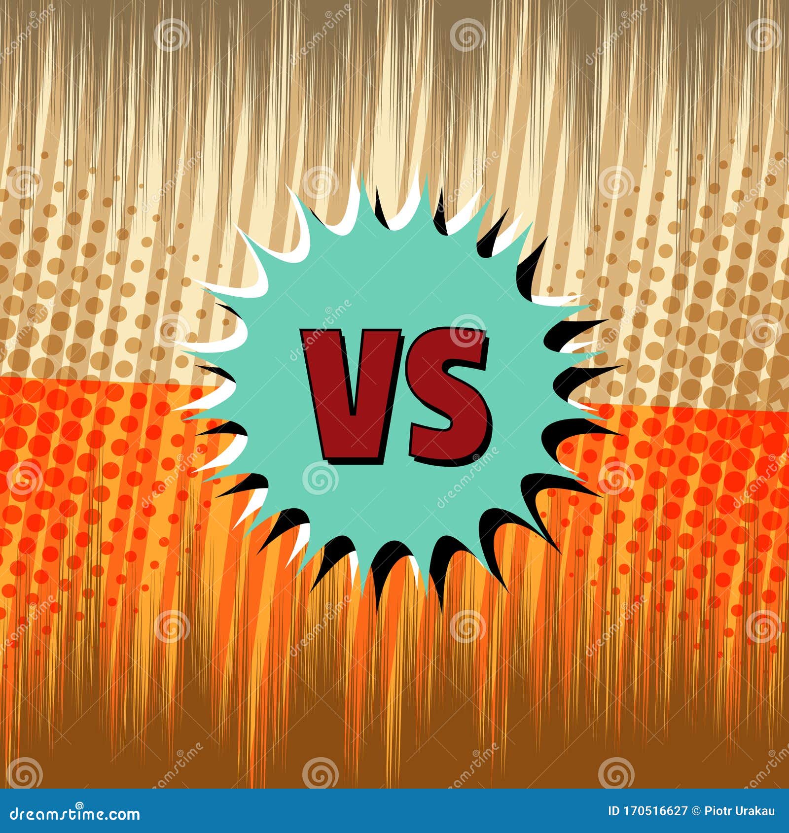 Comic Versus Template Cartoon Vector | CartoonDealer.com #170516627