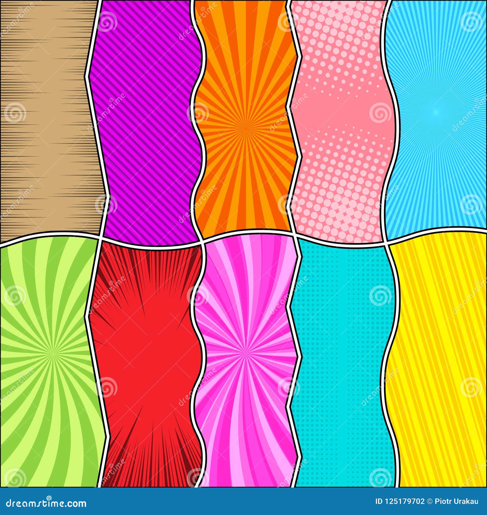 Comic Vertical Dynamic Bright Concept Stock Vector - Illustration of ...