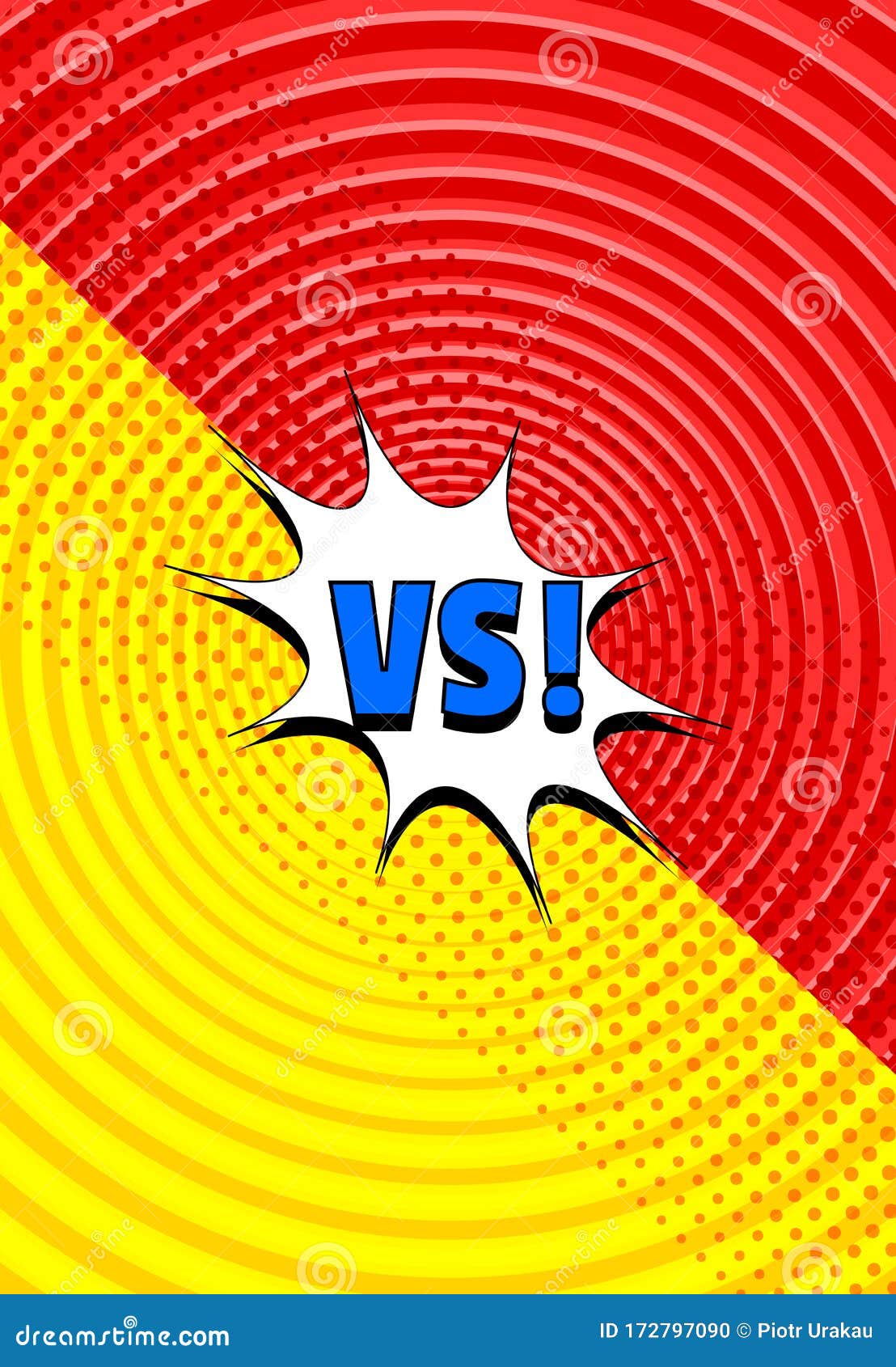 Comic Vertical Fight Template Stock Vector - Illustration of orange ...