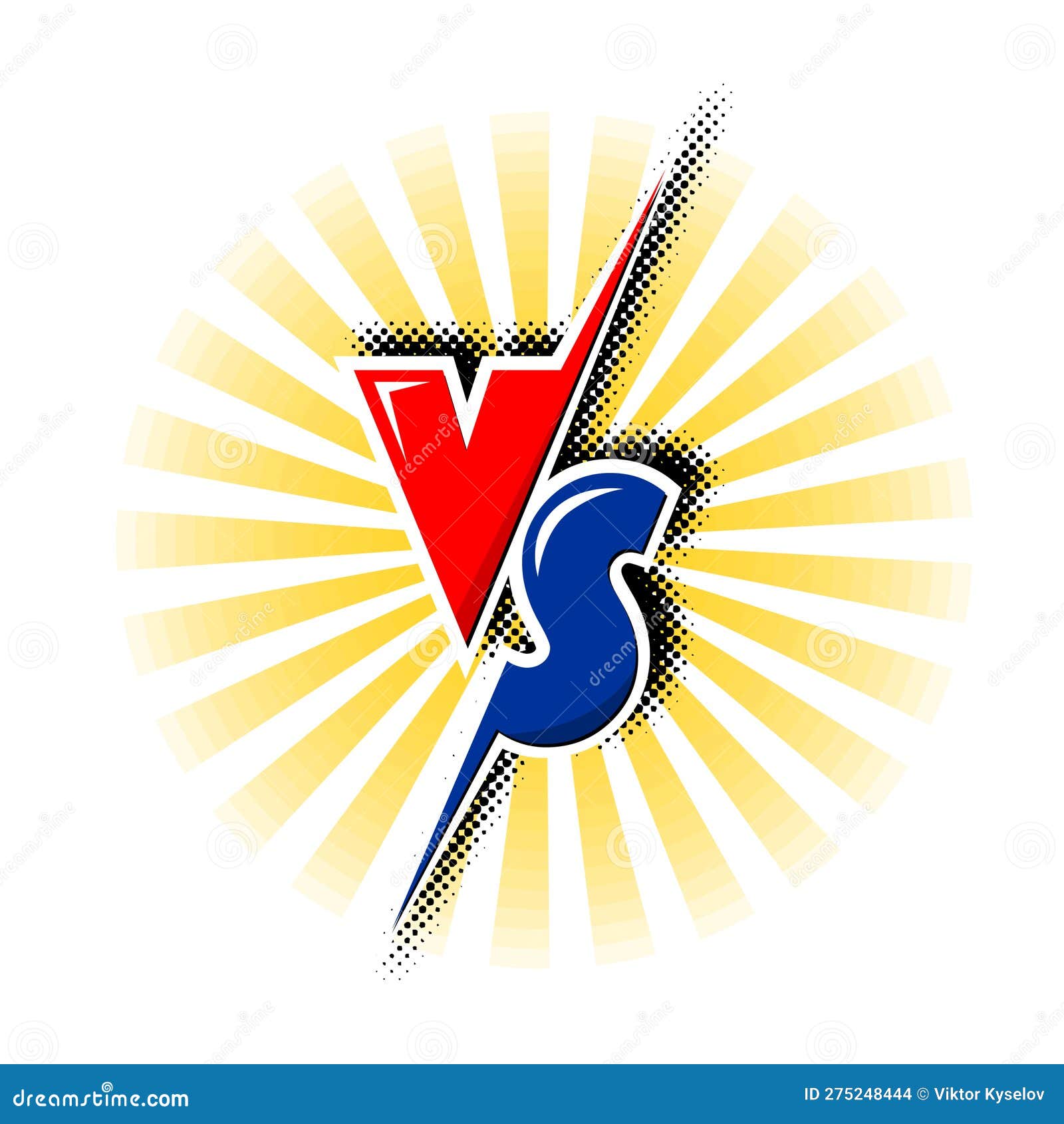 Comic VS or Versus stock vector. Illustration of logo - 275248444