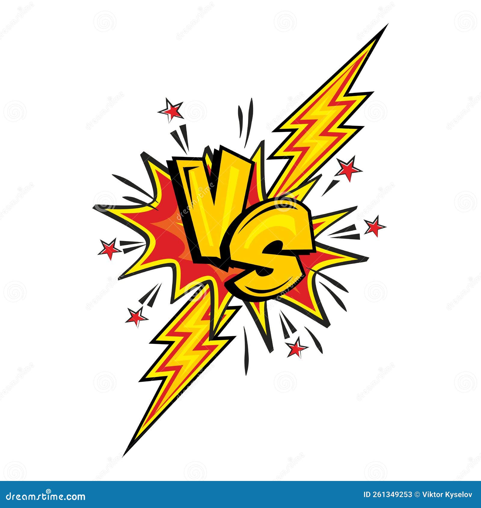 VS Frame. Versus Pop Art Design On Transparent Background, Comic With ...