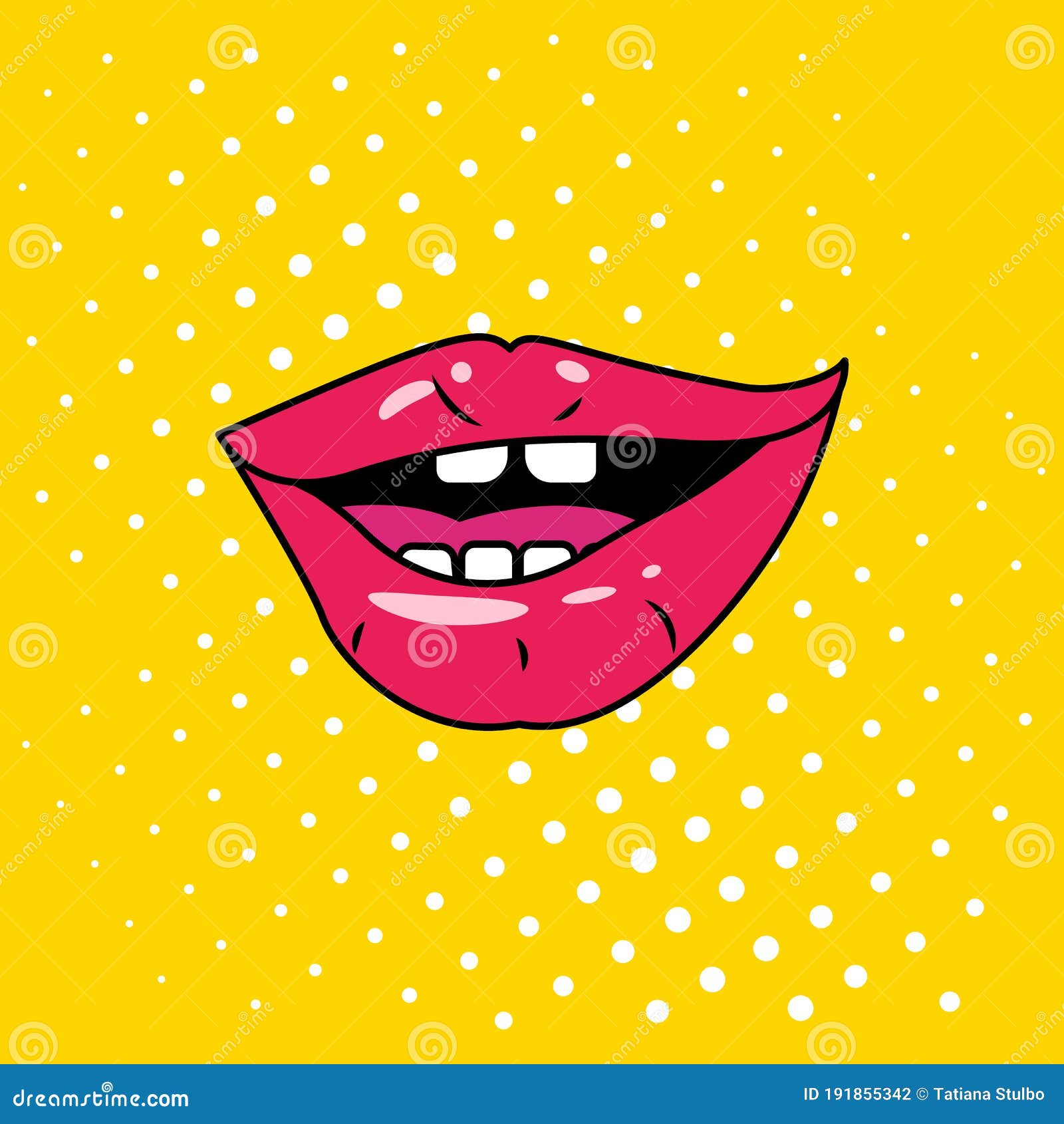 Woman Lips Pop Art Stock Vector Illustration Of Luxury 191855342