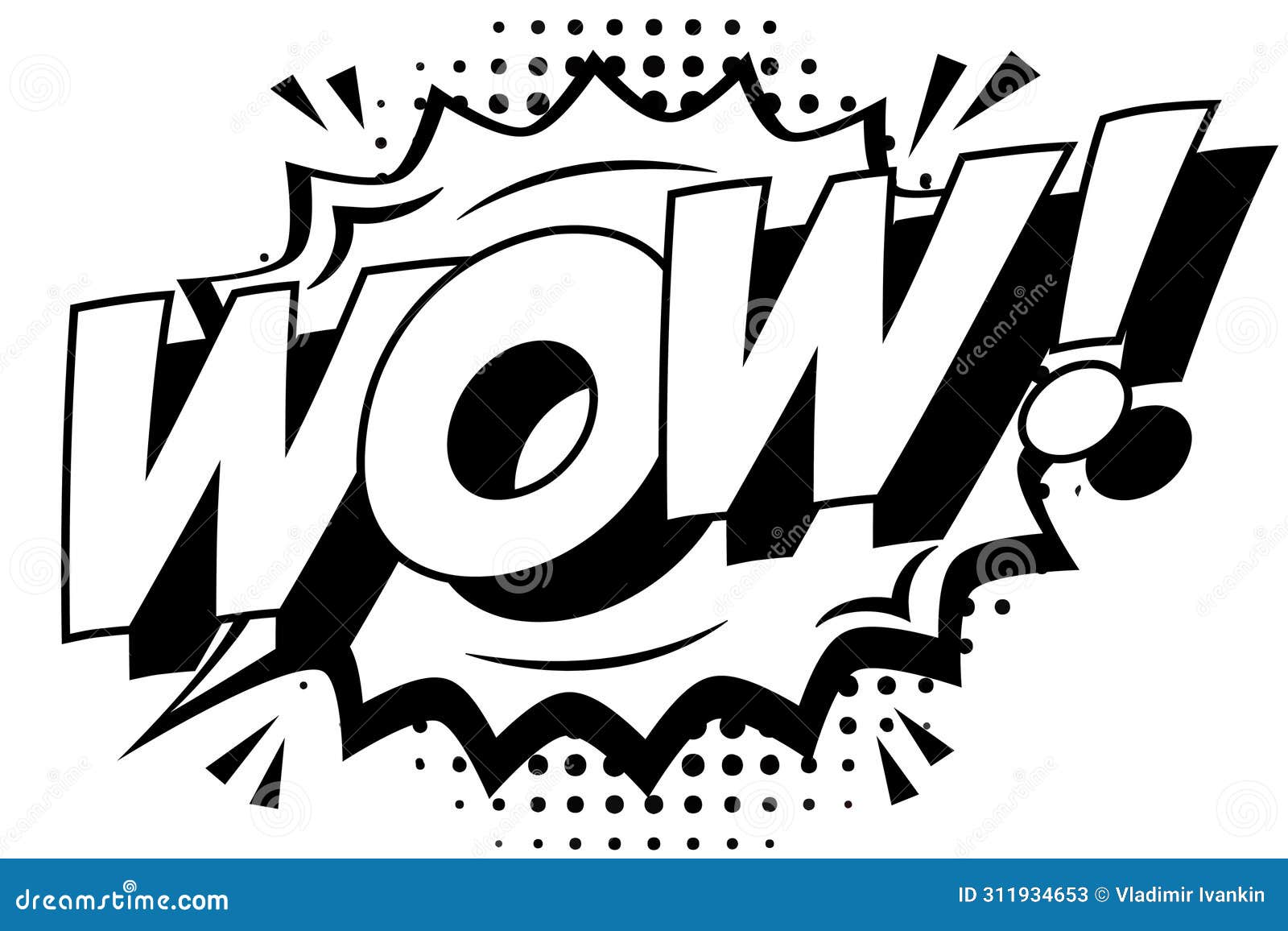 Comic WOW Exclamation Pop Art Style Stock Vector - Illustration of ...
