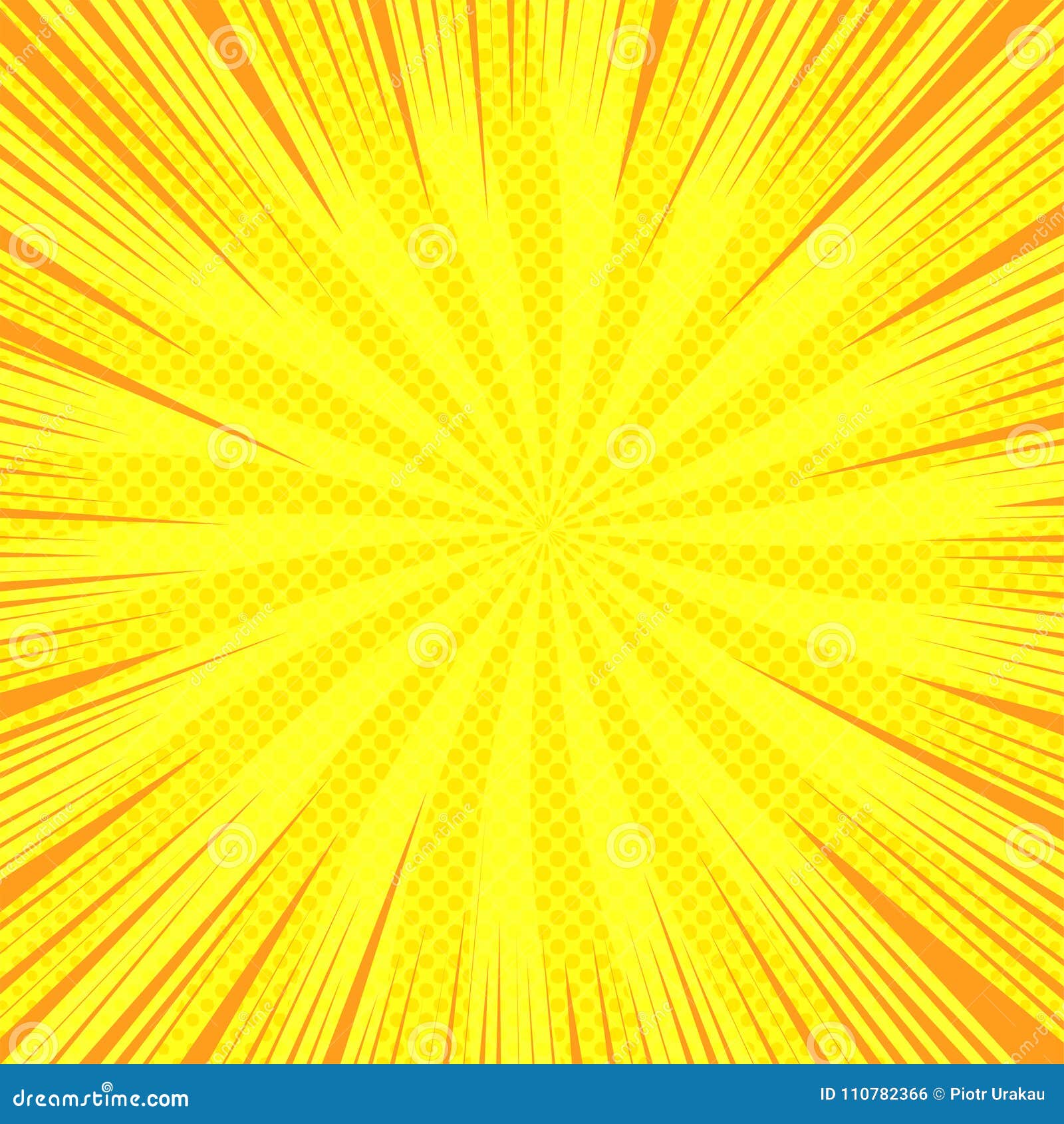 Comic Yellow Bright Background Stock Vector - Illustration of dotted ...