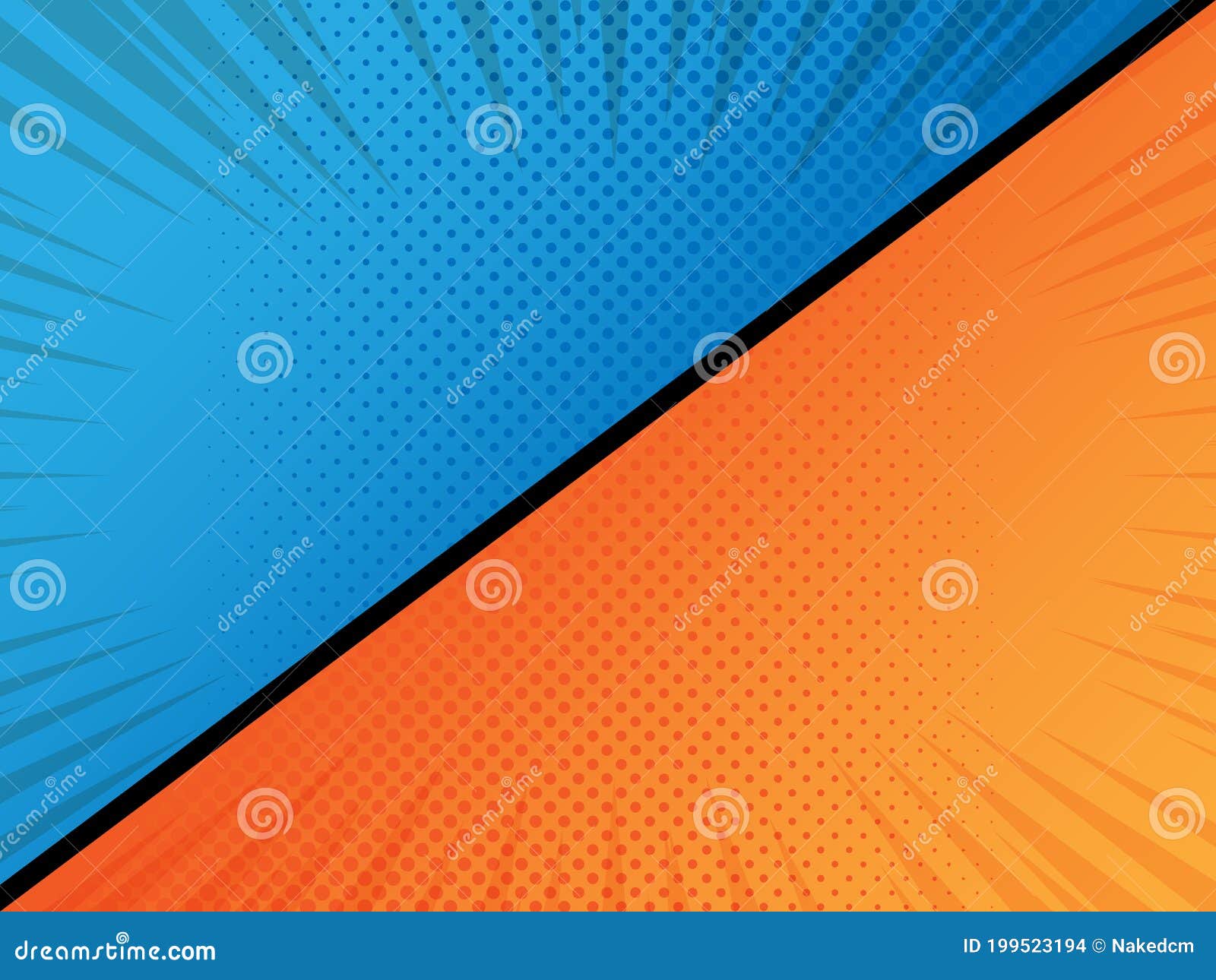 Comic Zoom Background Vector Illustration Stock Vector - Illustration ...