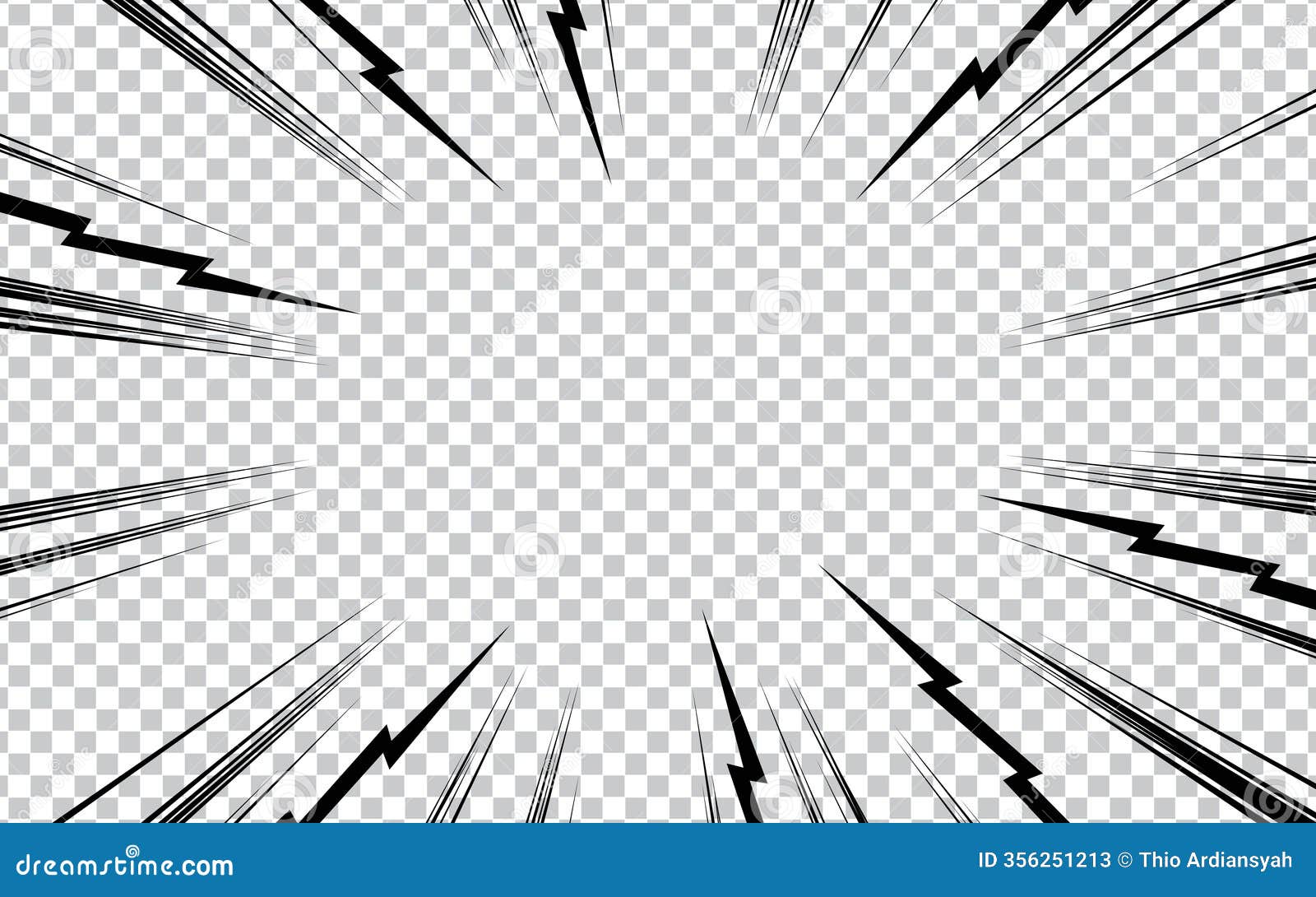 Comic Zoom Explosion in Transparent Background. Vector Illustration ...