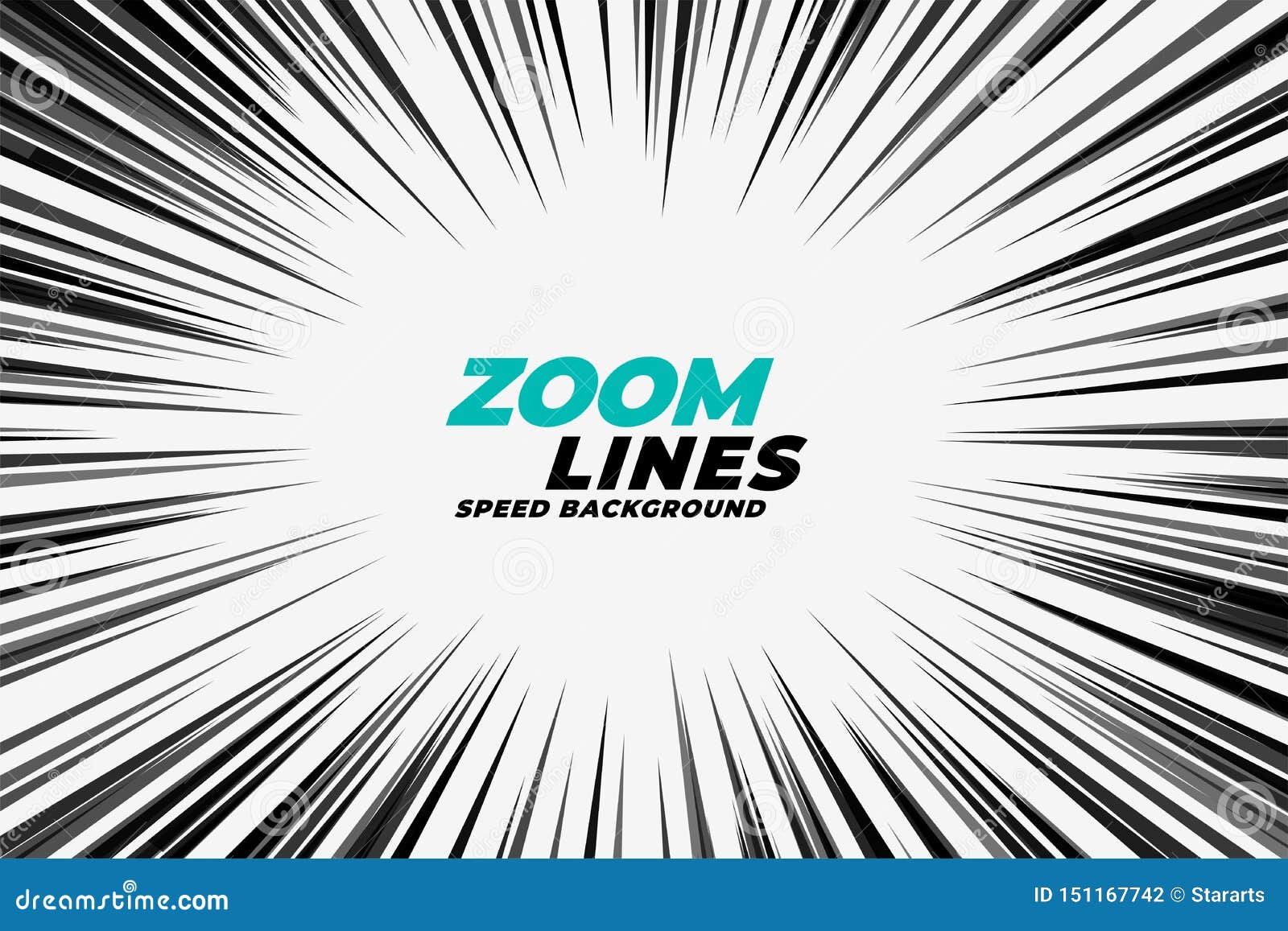 Comic Zoom Lines Motion Background Stock Vector - Illustration of force ...