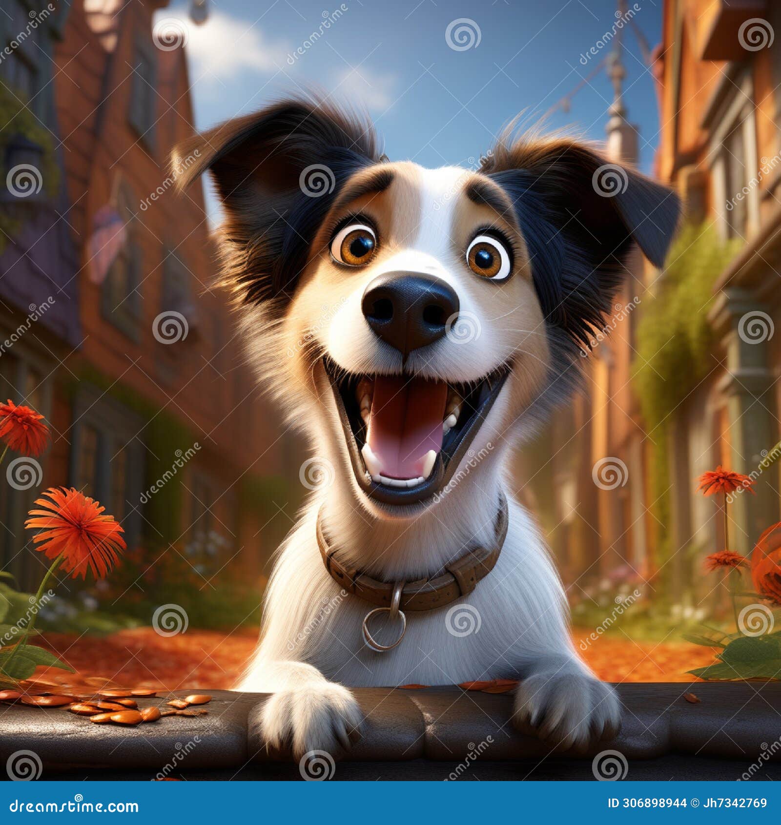 A Comical Dog Posing with a Silly Expression in a Whimsical Setting ...