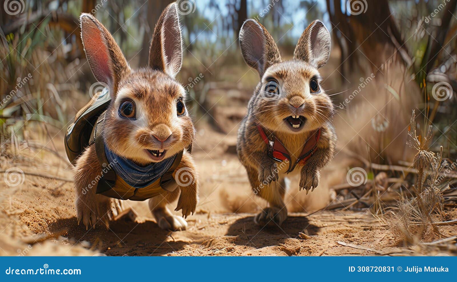 A Comical Illustration of a Determined Tortoise Challenging a Hare To a ...