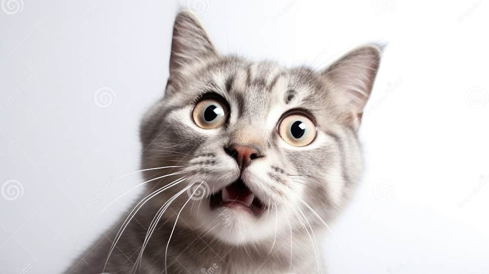 Comical Kitty Pulling a Face. Stock Photo - Image of feline, adorable ...