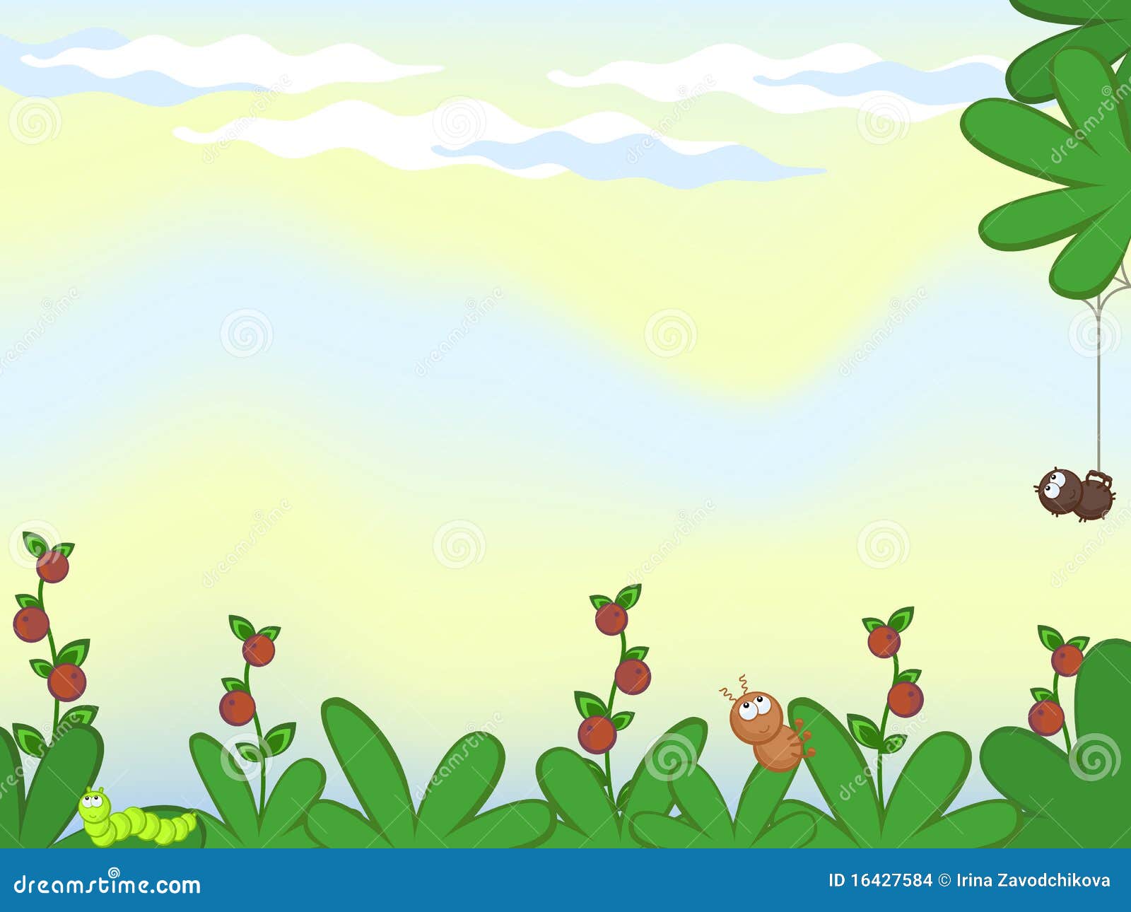 Comical natural background stock vector. Illustration of nature - 16427584