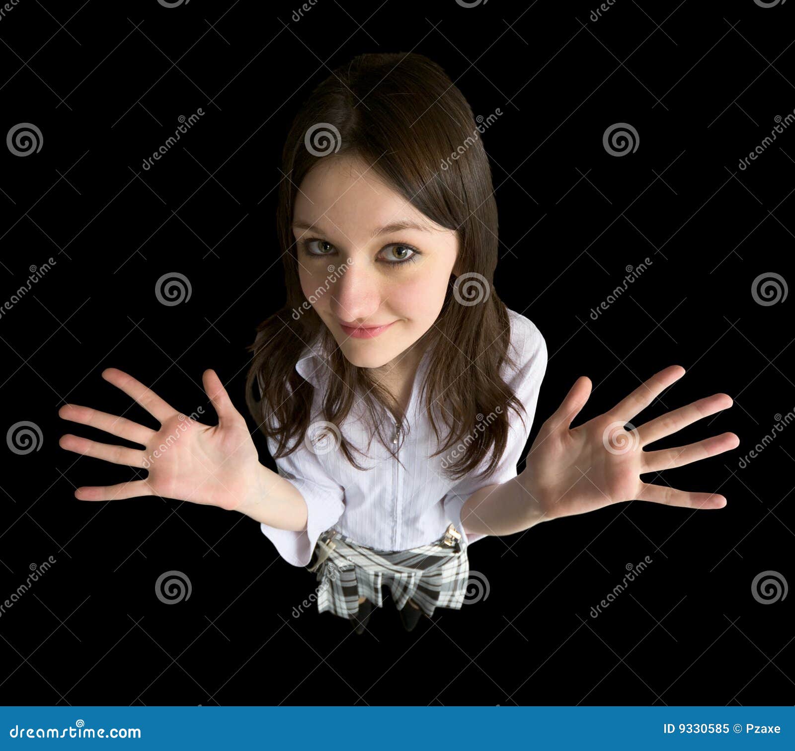Comical Portrait of the Girl Stock Image - Image of amazement, friendly ...