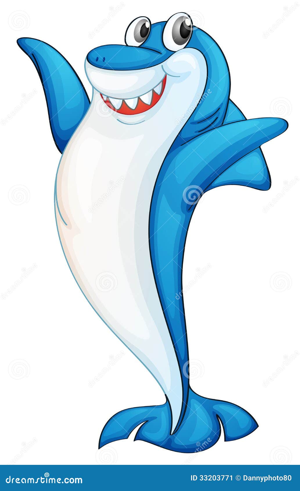 Comical shark illustration stock vector. Illustration of blue - 33203771