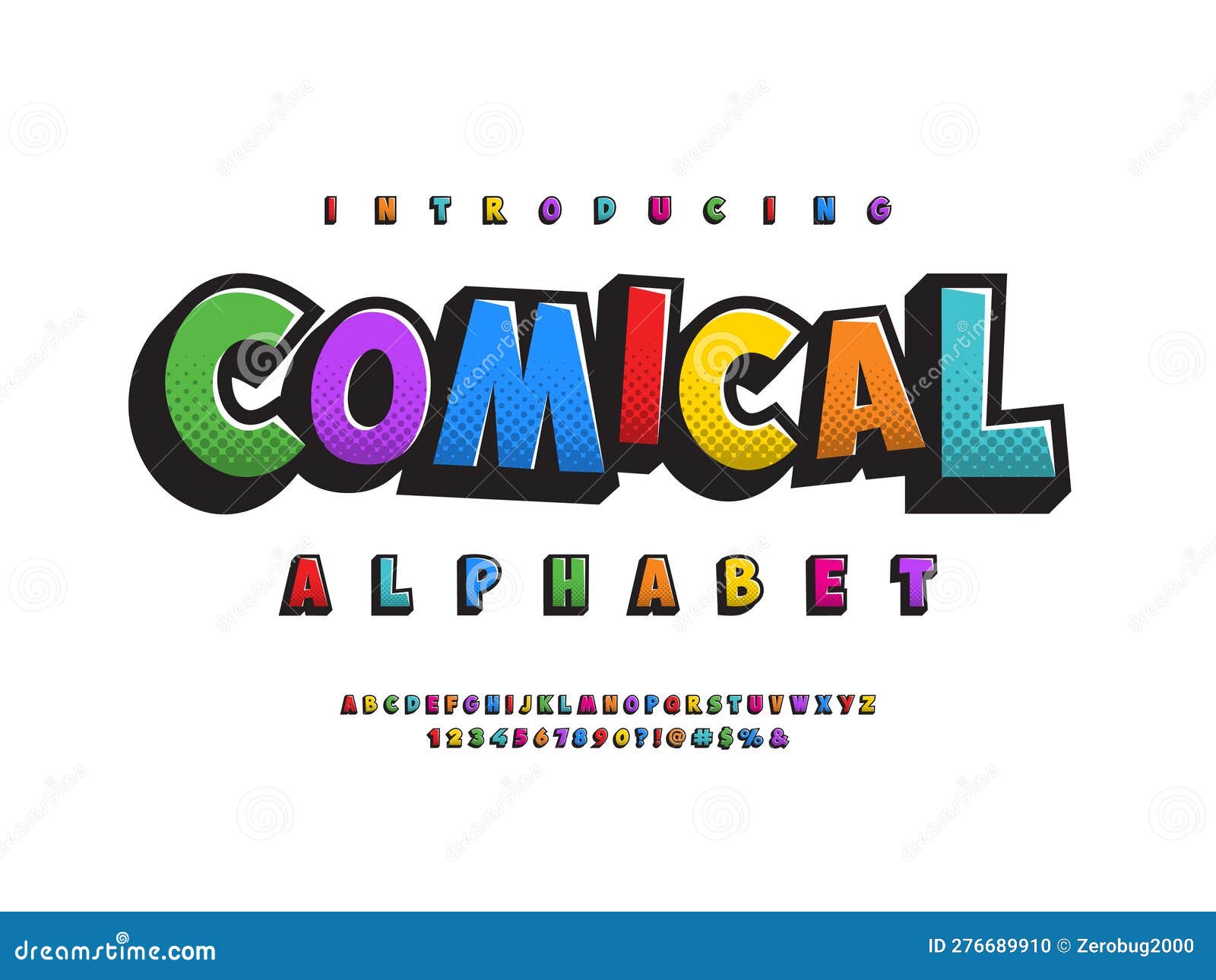 Comical font stock vector. Illustration of graphic, line - 276689910