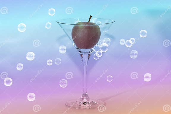 An appletini stock image. Image of crystal, cocktail - 290177557