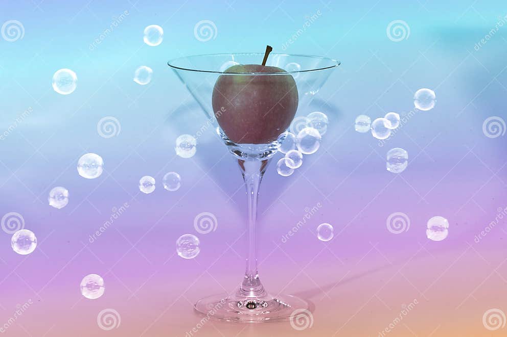 An appletini stock image. Image of crystal, cocktail - 290177557
