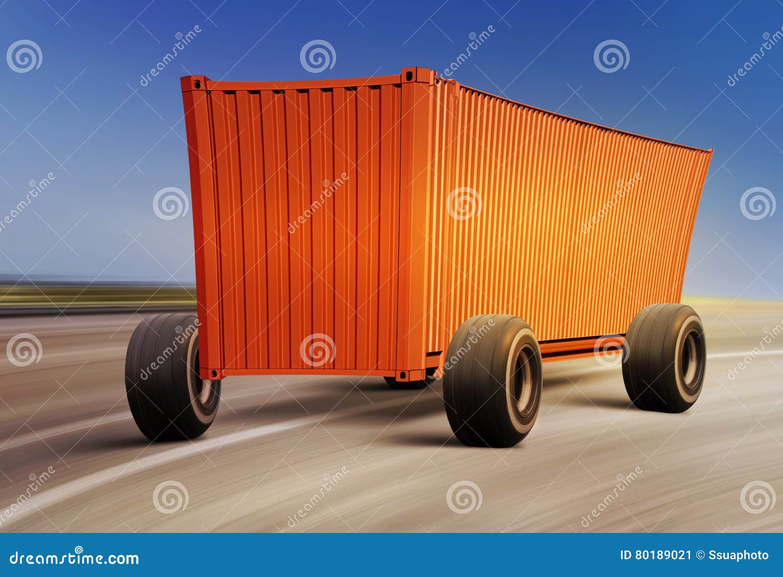 Cartoon Container Ship. | CartoonDealer.com #124052735