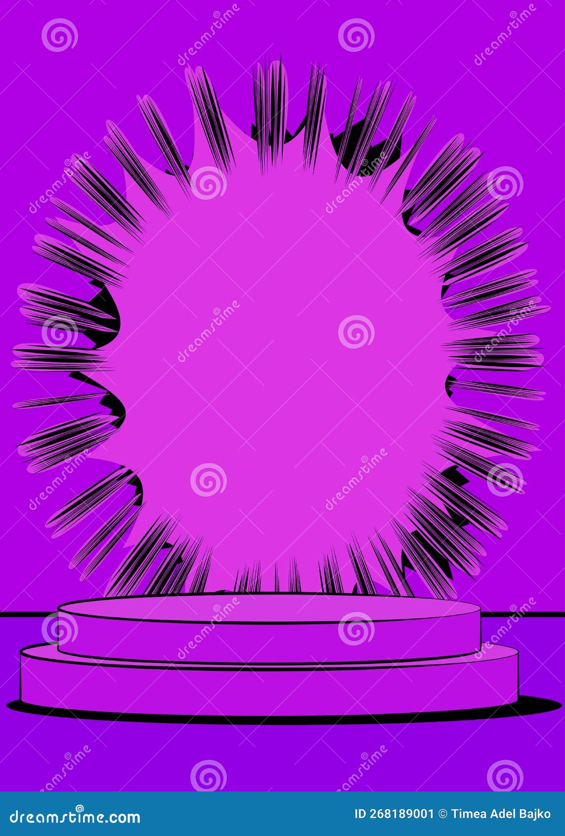 Comics Abstract Platform for Mockup Presentation. Comic Book Product ...