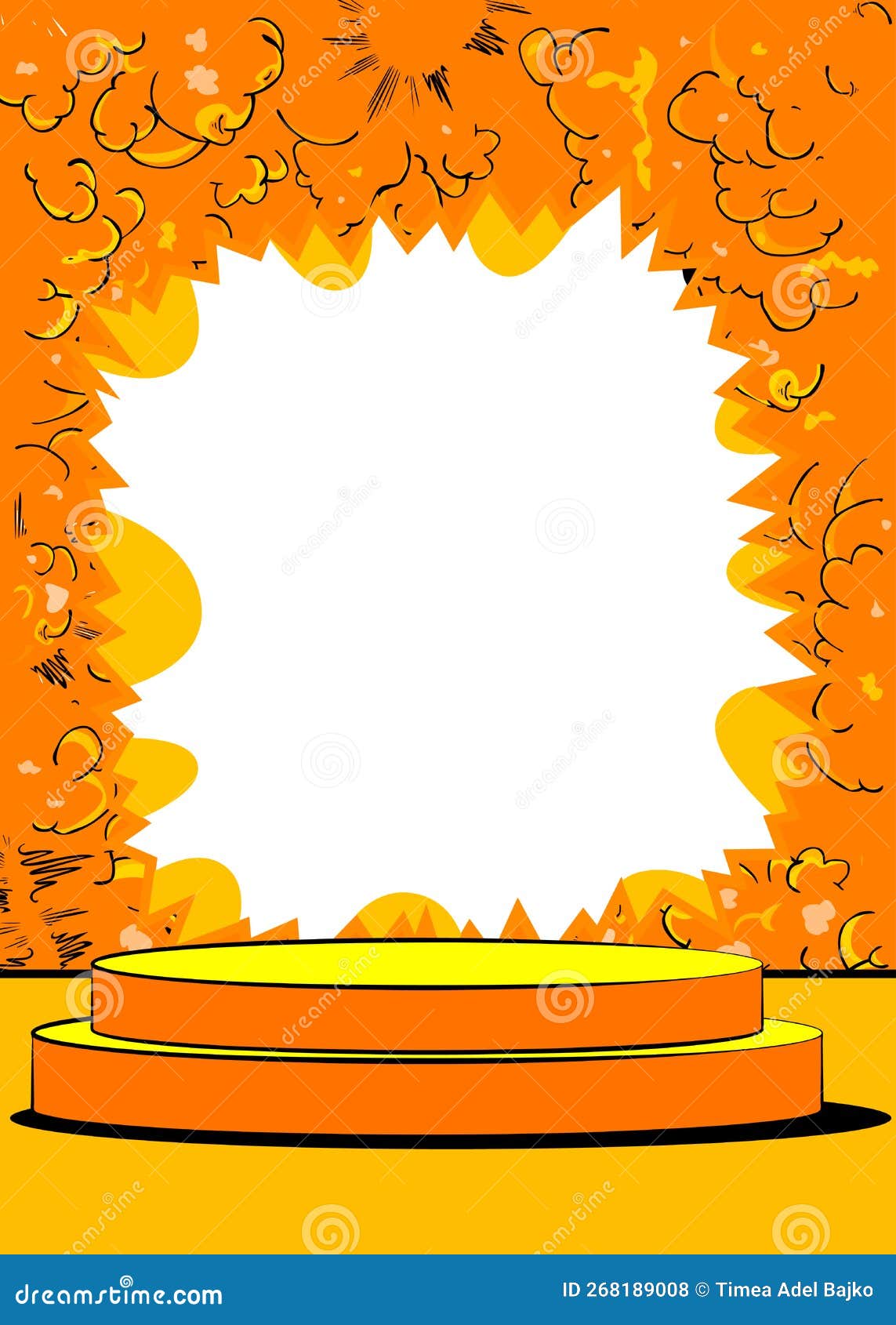 Comics Abstract Platform for Mockup Presentation. Comic Book Product ...