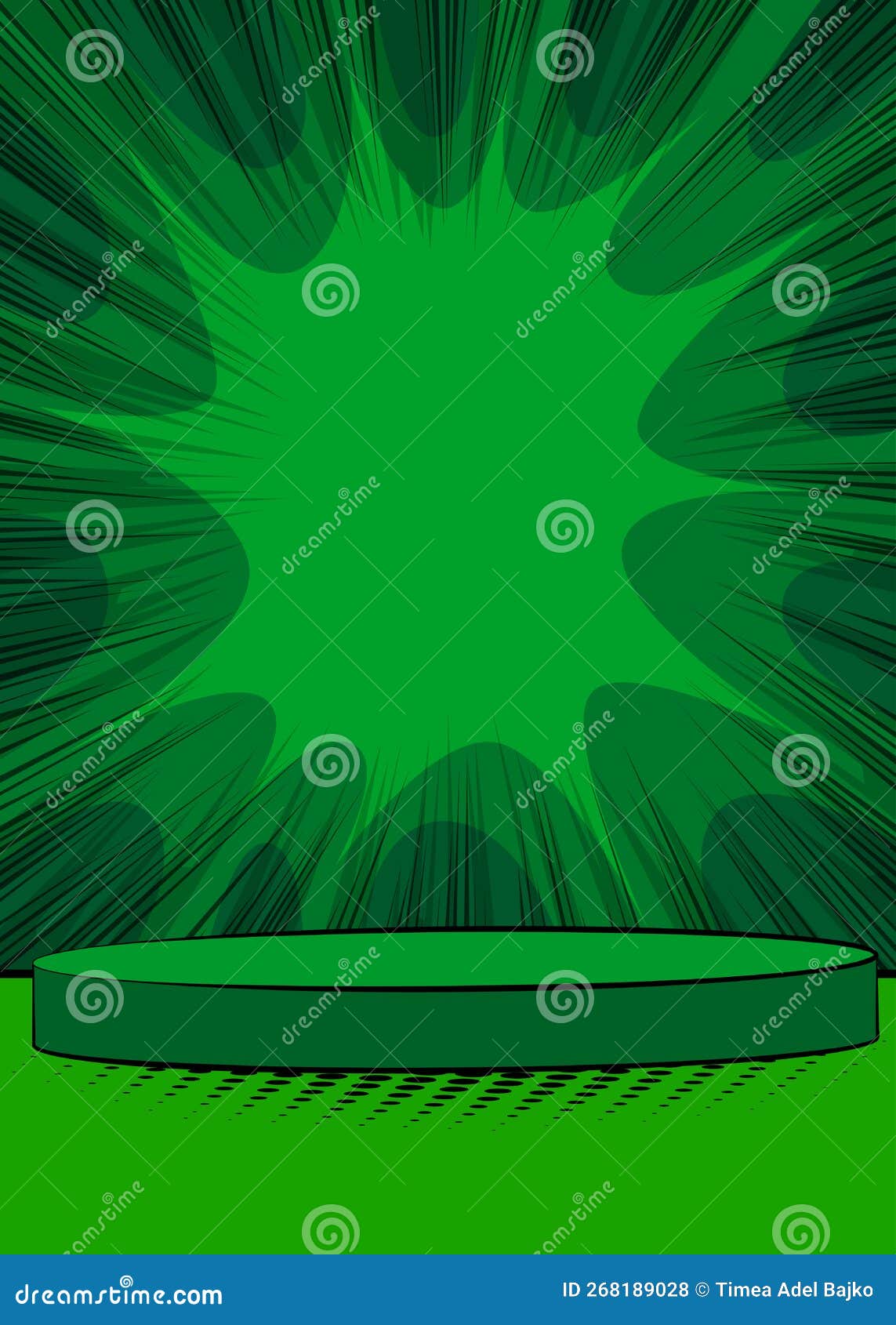 Comics Abstract Platform for Mockup Presentation. Comic Book Product ...