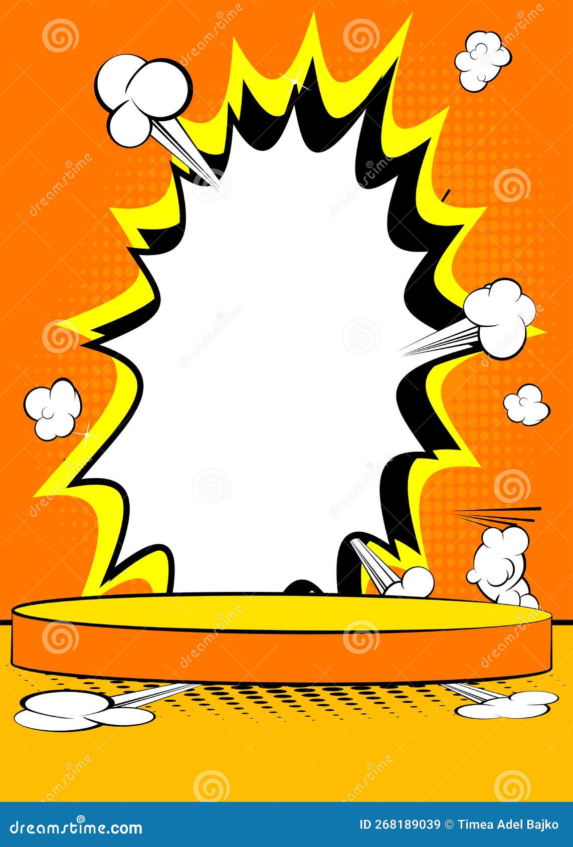 Comics Abstract Platform for Mockup Presentation. Comic Book Product ...