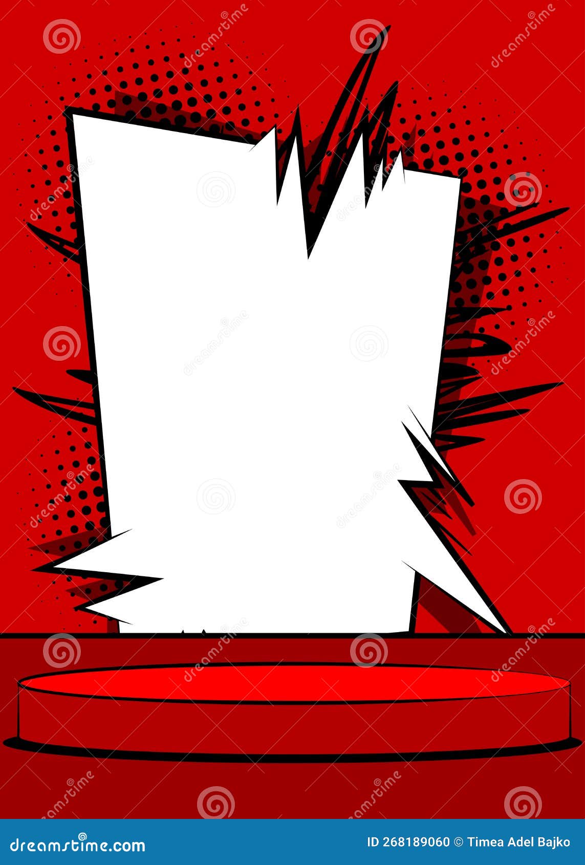 Comics Abstract Platform for Mockup Presentation. Comic Book Product ...