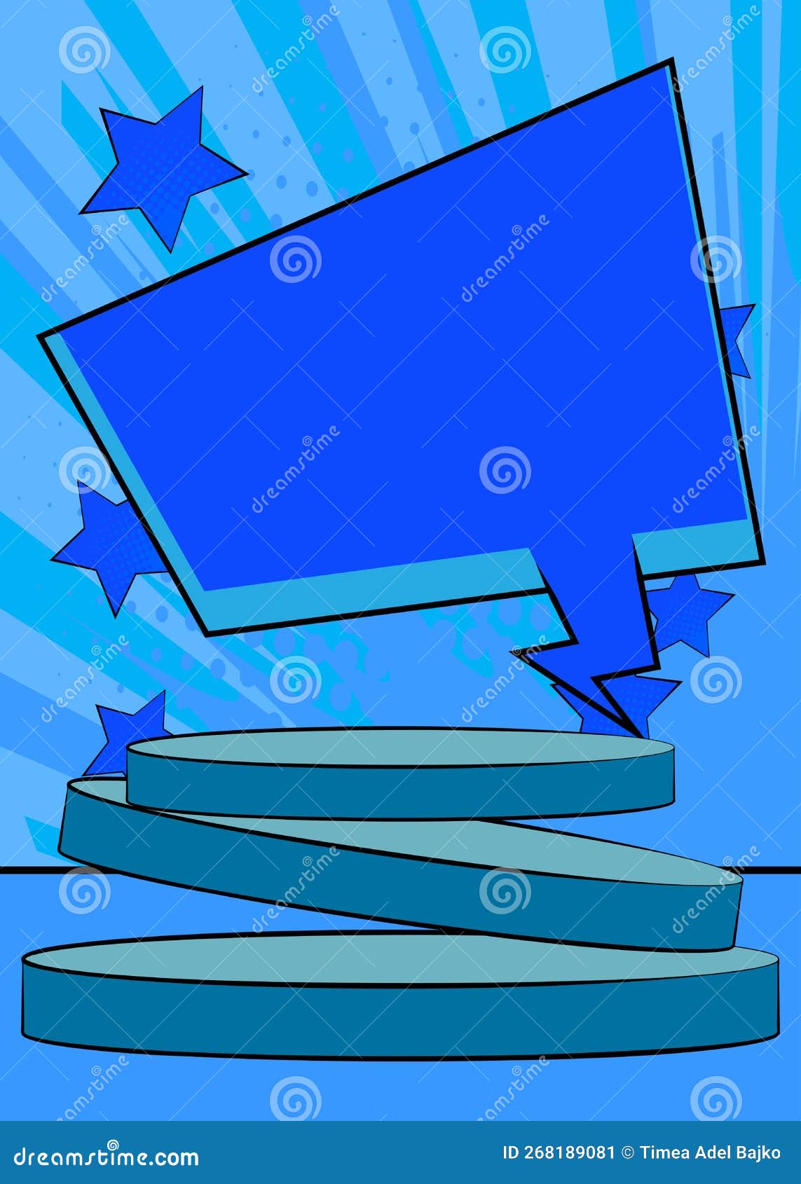 Comics Abstract Platform for Mockup Presentation. Comic Book Product ...