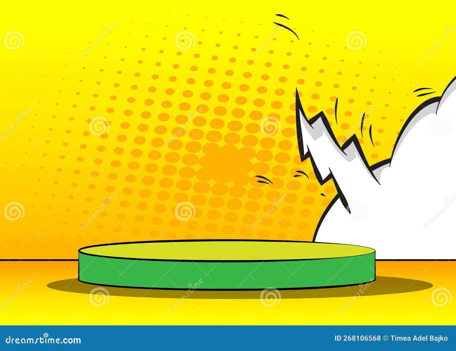 Comics Abstract Product Podium Stage. Comic Book Scene Pedestal or ...